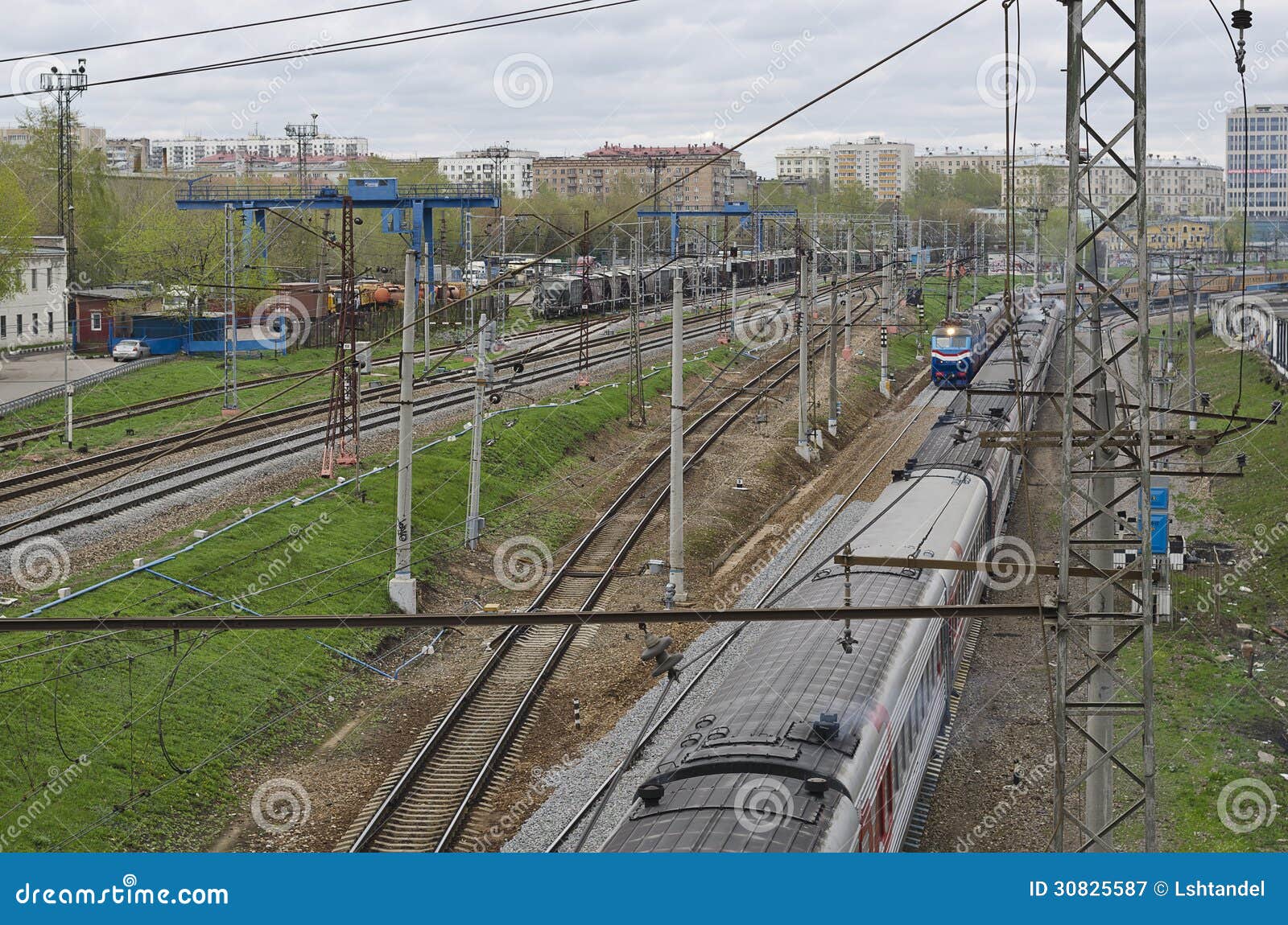 Railway in Moscow stock image. Image of travel, transport - 30825587