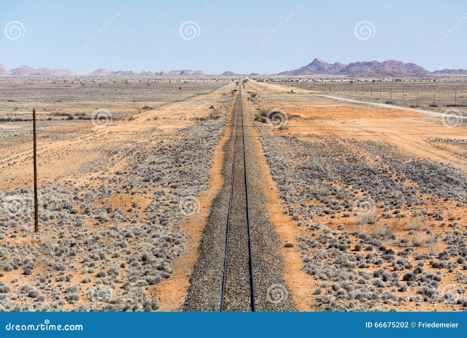 Railway in namibia stock photo. Image of transport, embankment - 66675202
