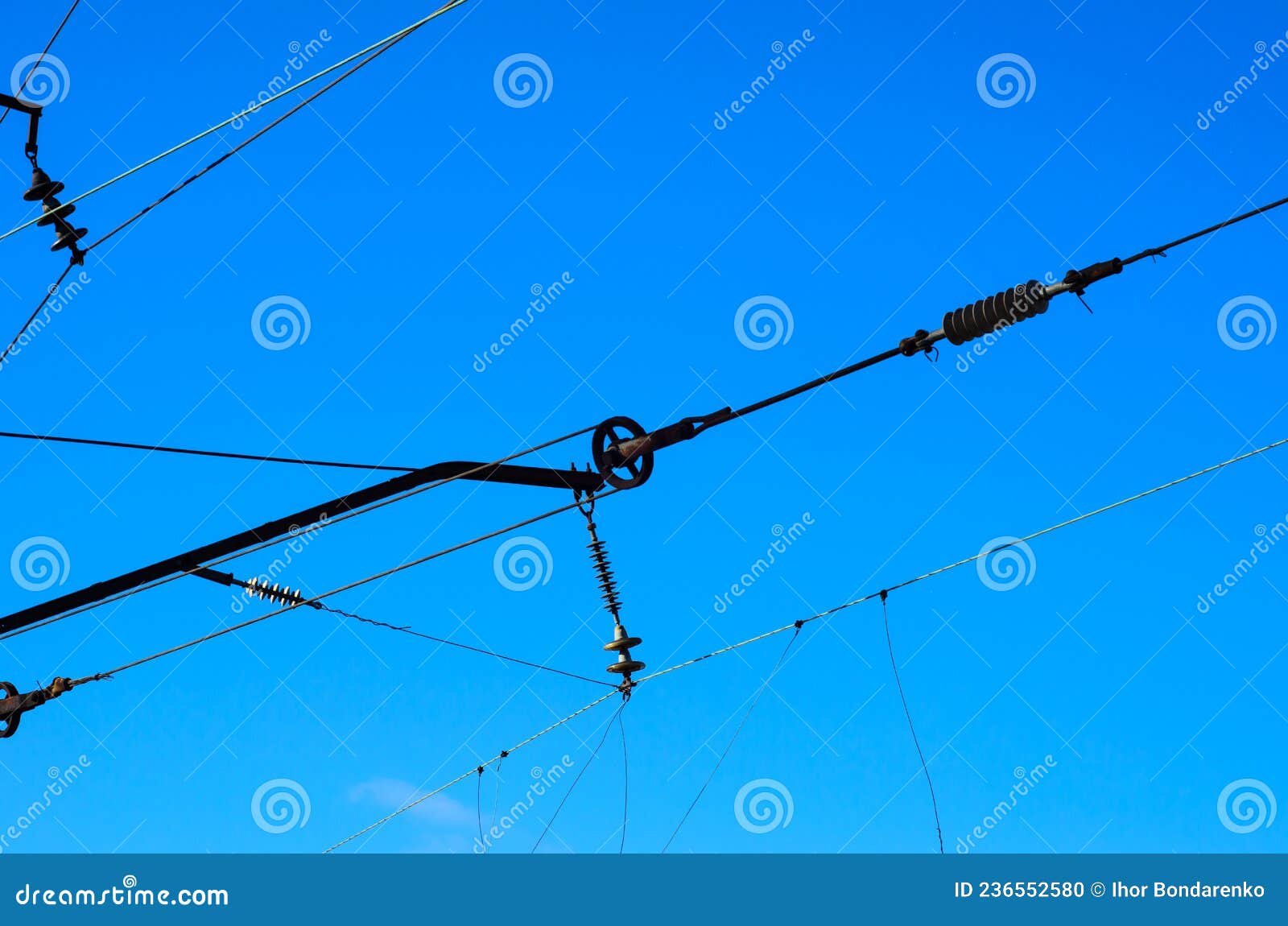 Railway Overhead Wiring - Power Lines Stock Photography | CartoonDealer ...