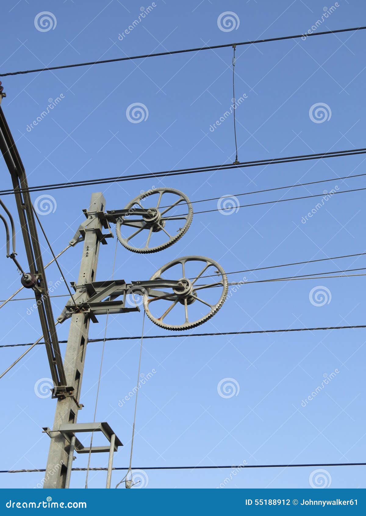 Railway Overhead Wiring - Power Lines Stock Photography | CartoonDealer ...
