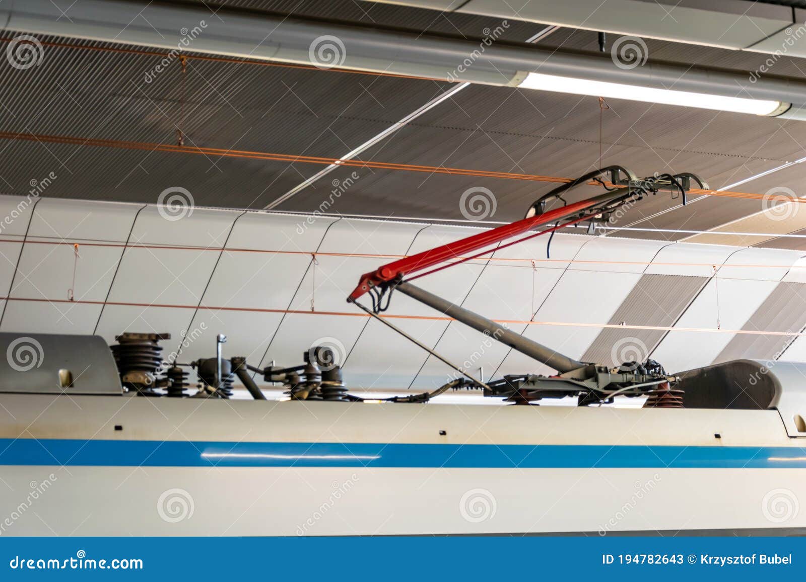 Railway Pantograph on a Passenger Train Stock Image - Image of moscow ...