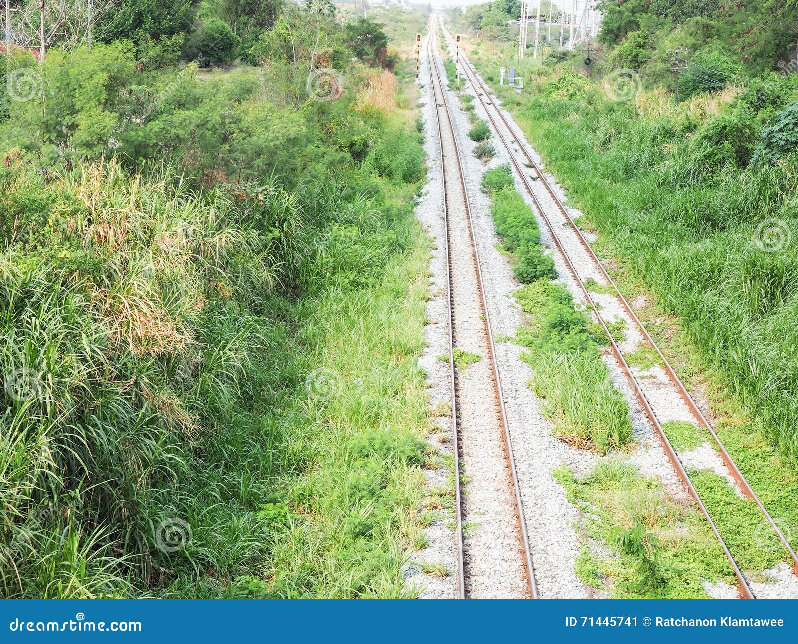 Railway stock image. Image of parallels, convergence - 71445741