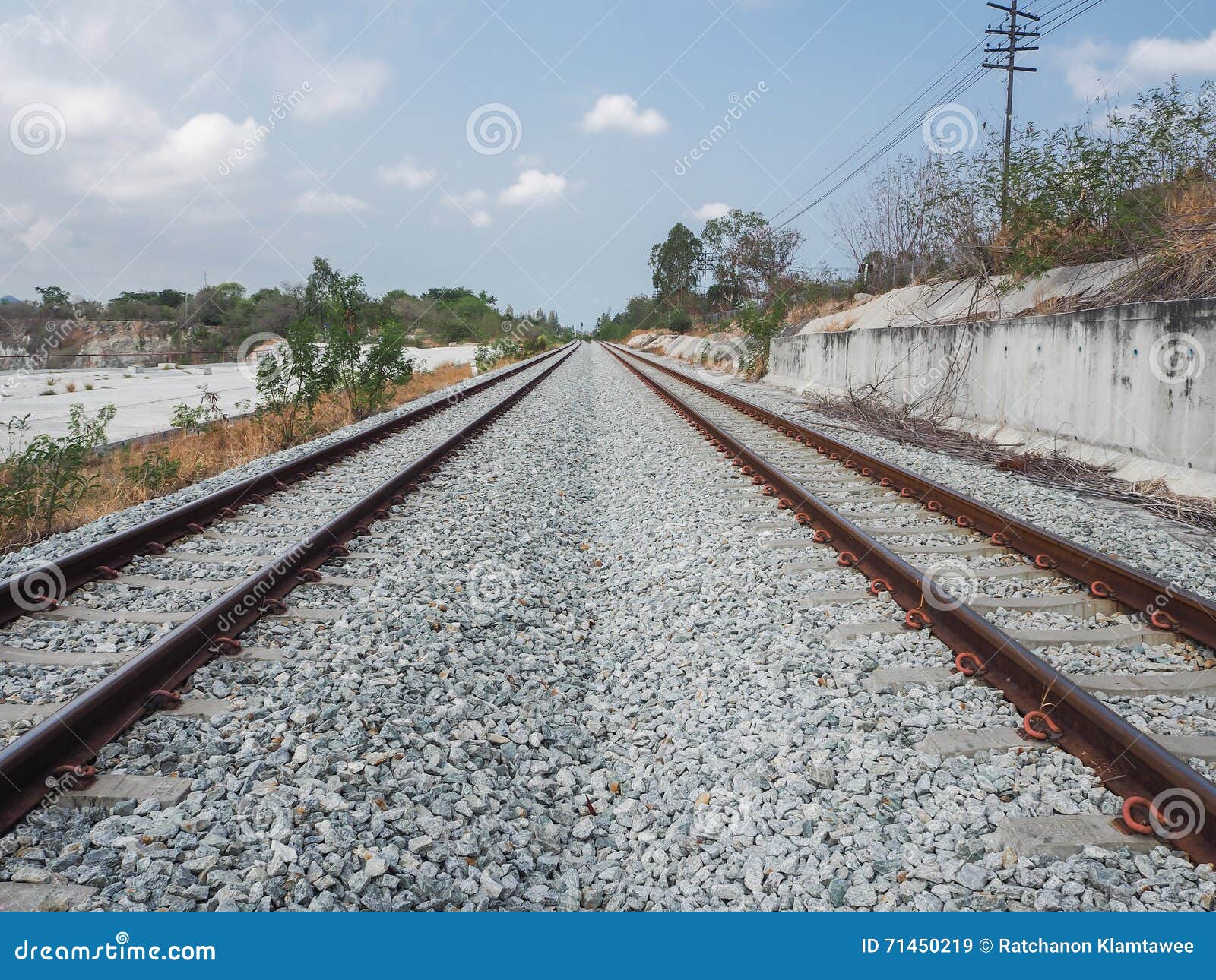 Railway stock image. Image of convergence, tracks, lines - 71450219