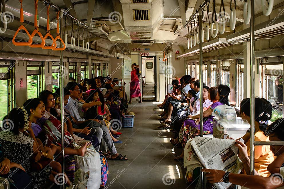 Railway Passenger, Yangon, Myanmar Editorial Photo - Image of burma, business: 92737281