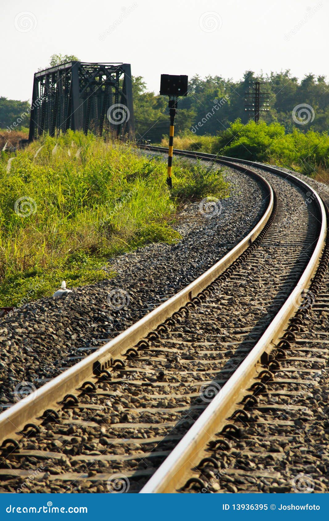 Railway Path Transportation Stock Image - Image of flowers, viaduct ...
