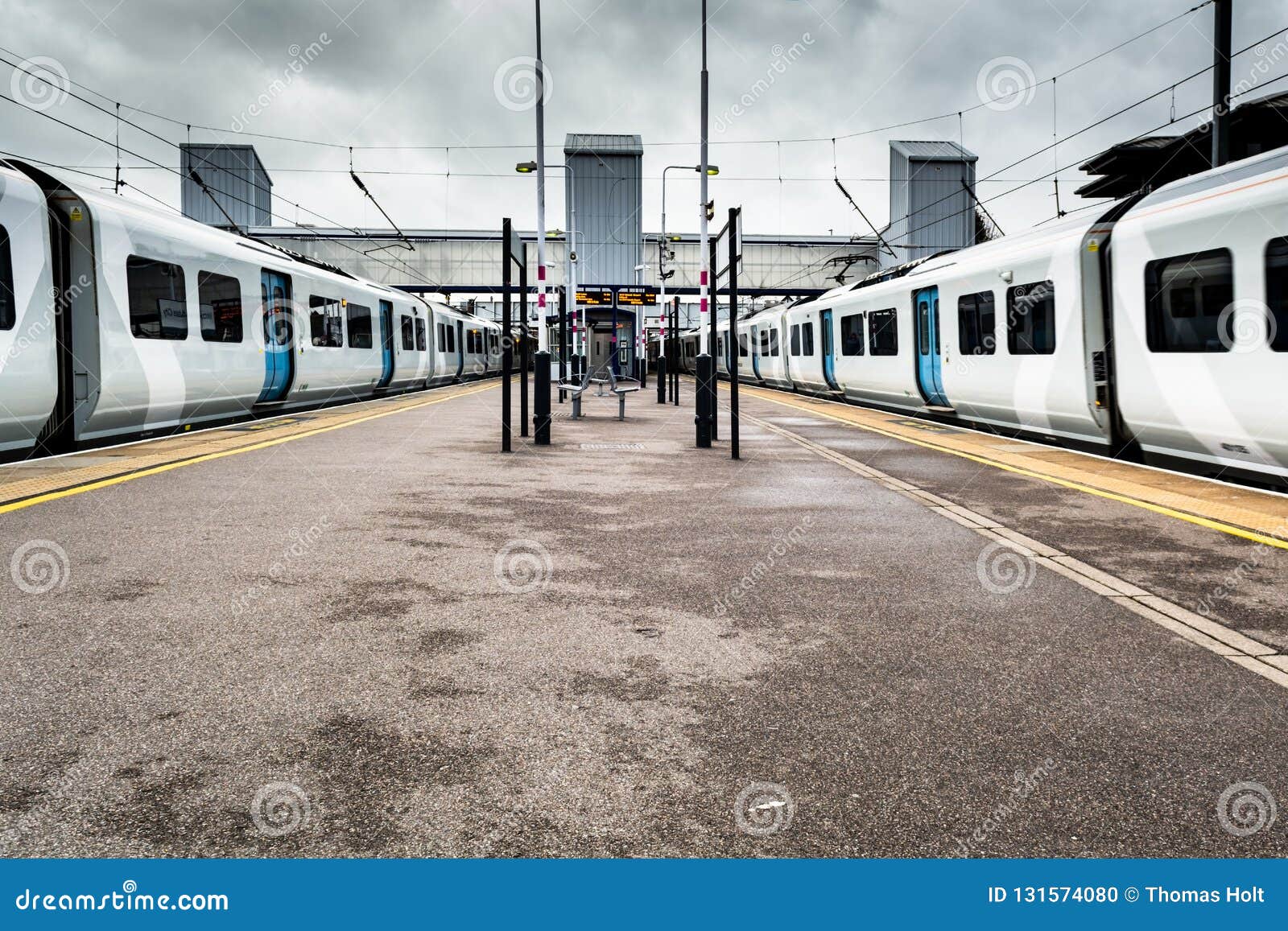 Train Station, Empty Platform Stock Photo - Image of station, platform ...