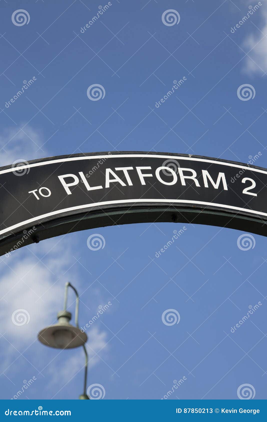 Railway Platform Sign Station, England Stock Image - Image of english ...
