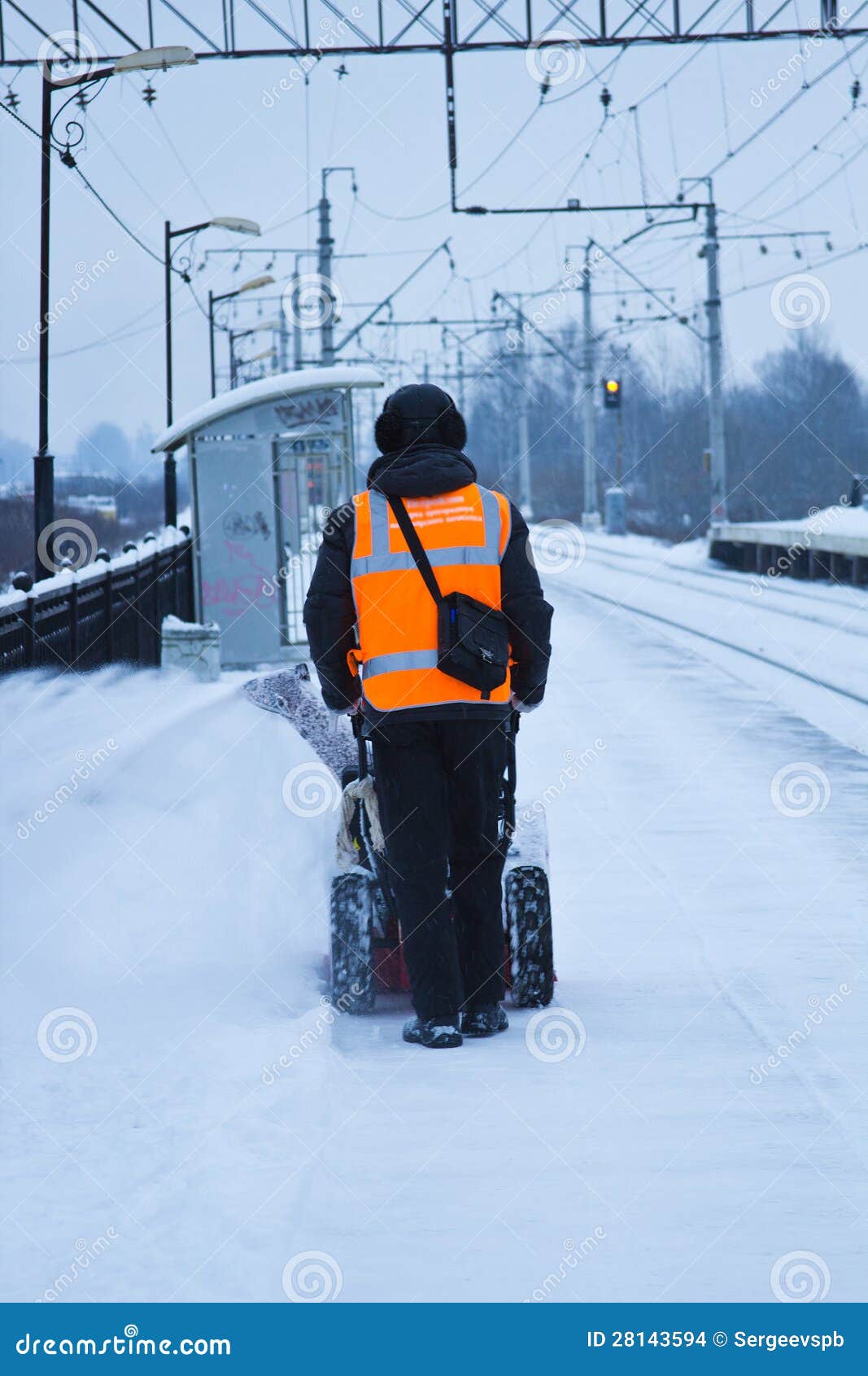 Railway Platform in the Snow Stock Photo - Image of empty, object: 28143594