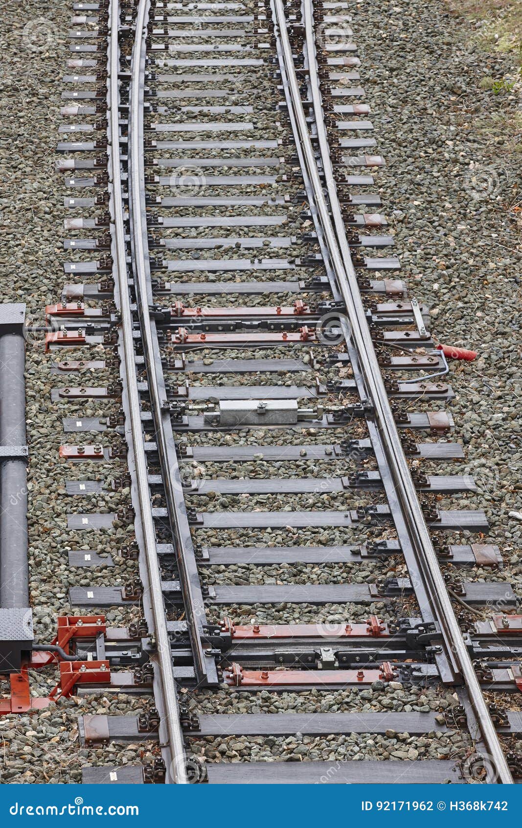 Railway Point Switch Junction. Transportation Travel Background Stock ...