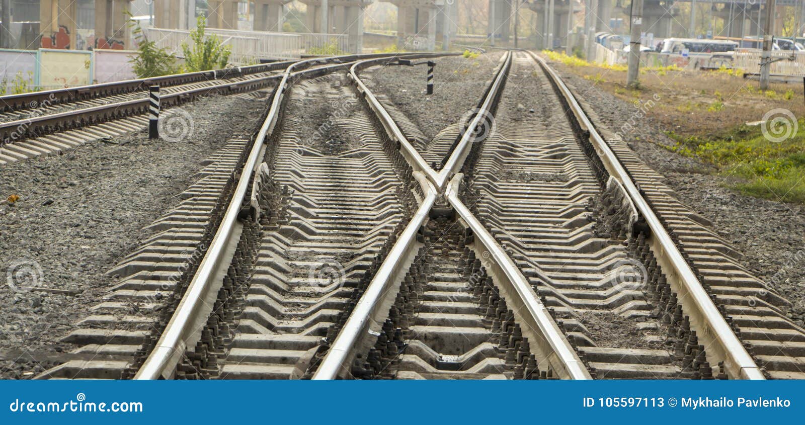 Two Railway Pointwork, Railway Tracks Stock Image - Image of movement ...