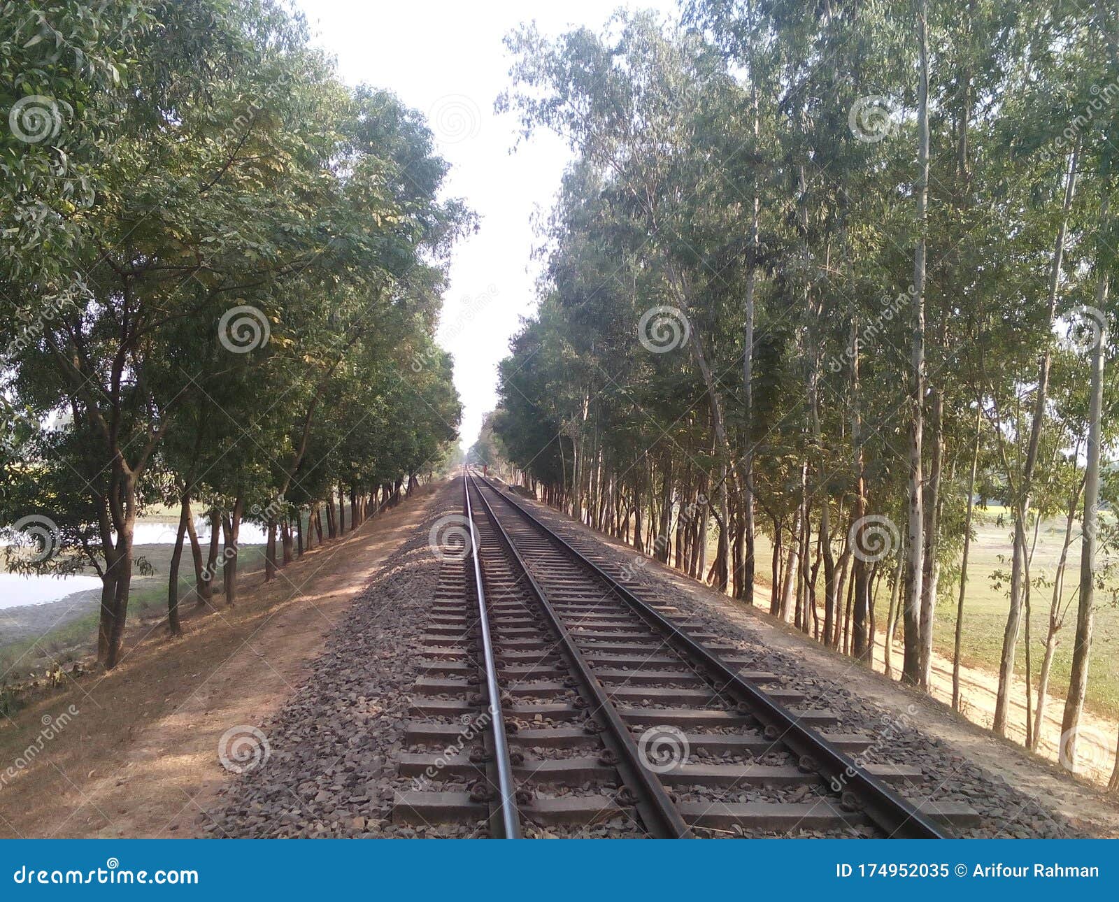 Railway Rail Line Dream Line Nature Stock Image - Image of dream ...