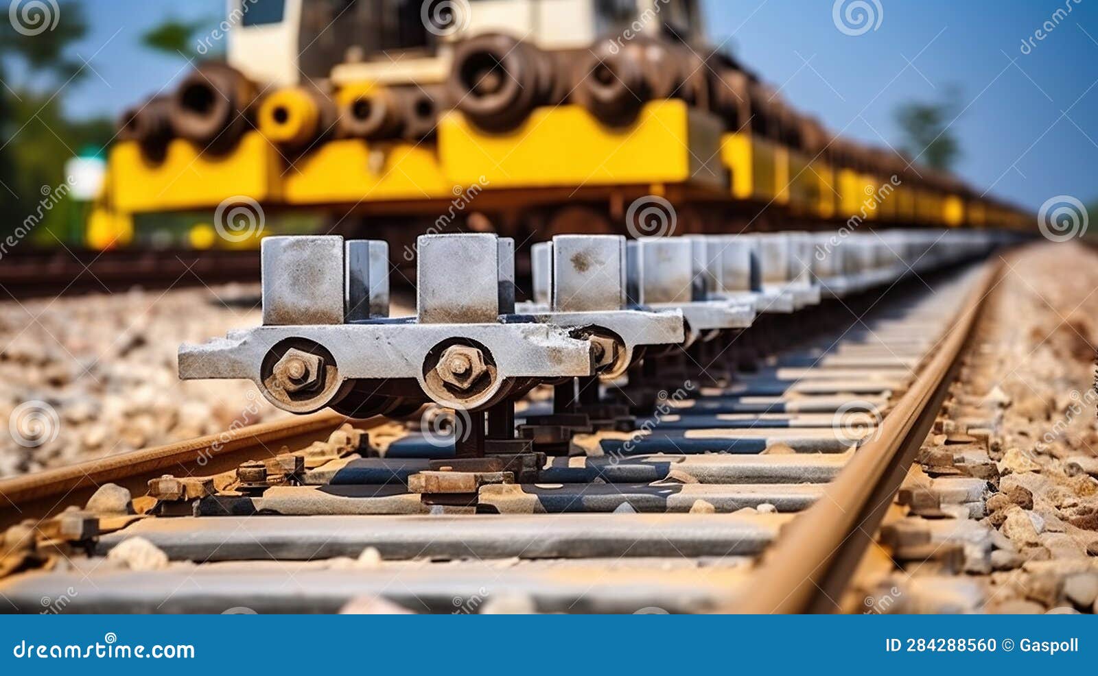 Railway or Railroad Construction Site, Railroad Track Installation ...