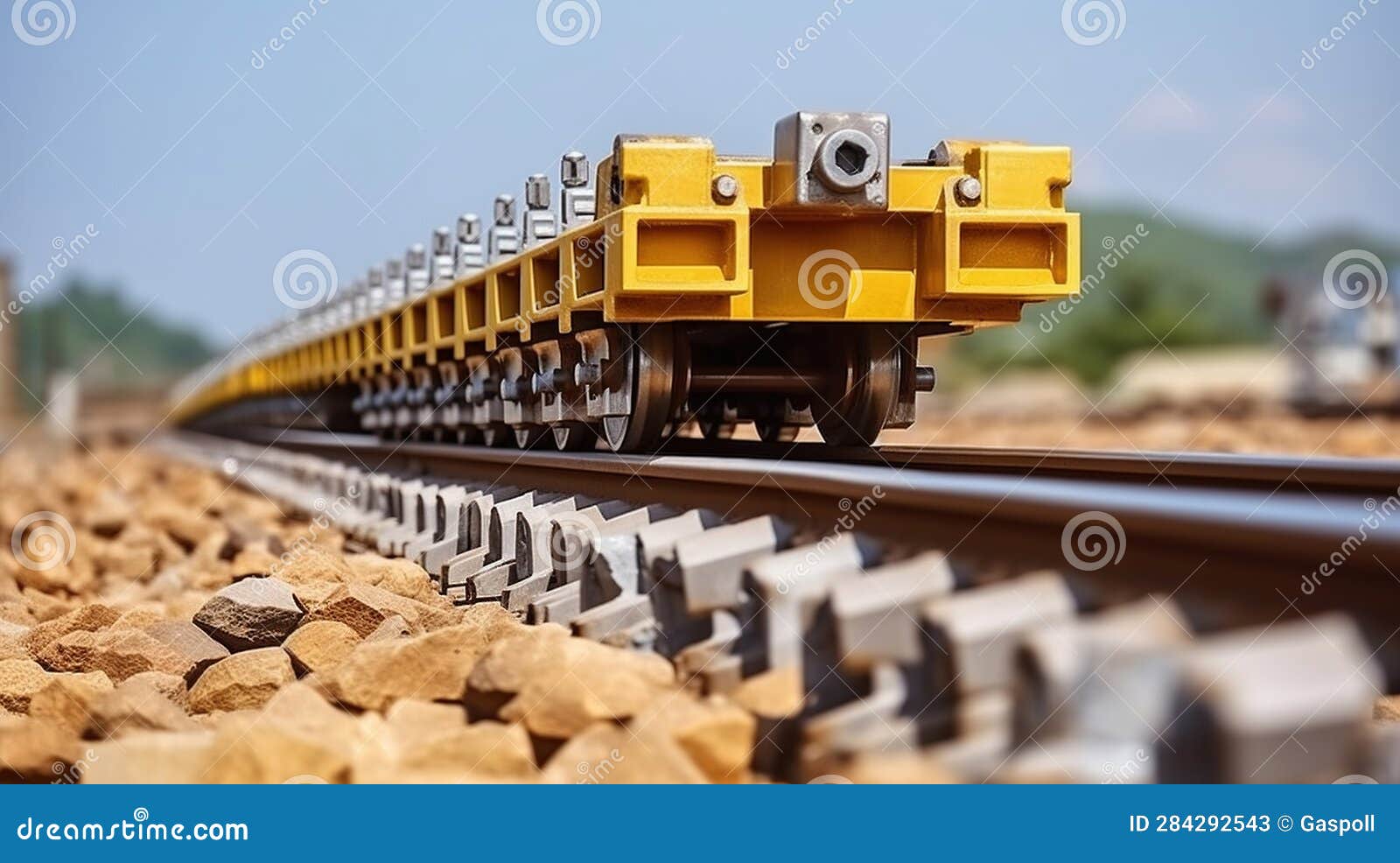 Railway or Railroad Construction Site, Railroad Track Installation ...