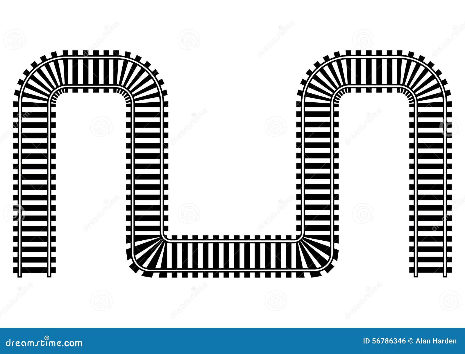 Railway, Railroad Silhouettes With Distortion Effect. Train, Met Vector ...