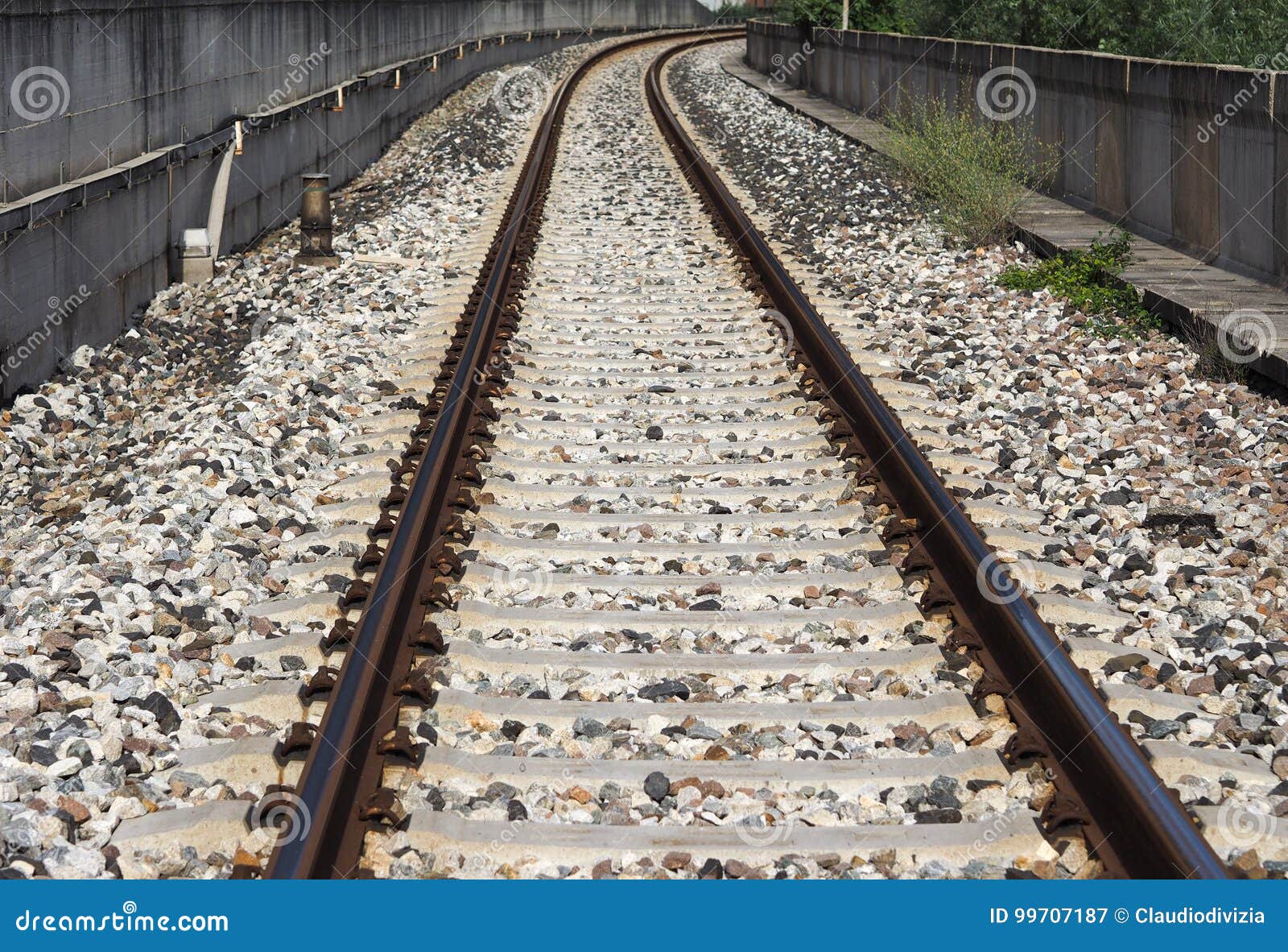 Railway track perspective stock image. Image of travelling - 99707187