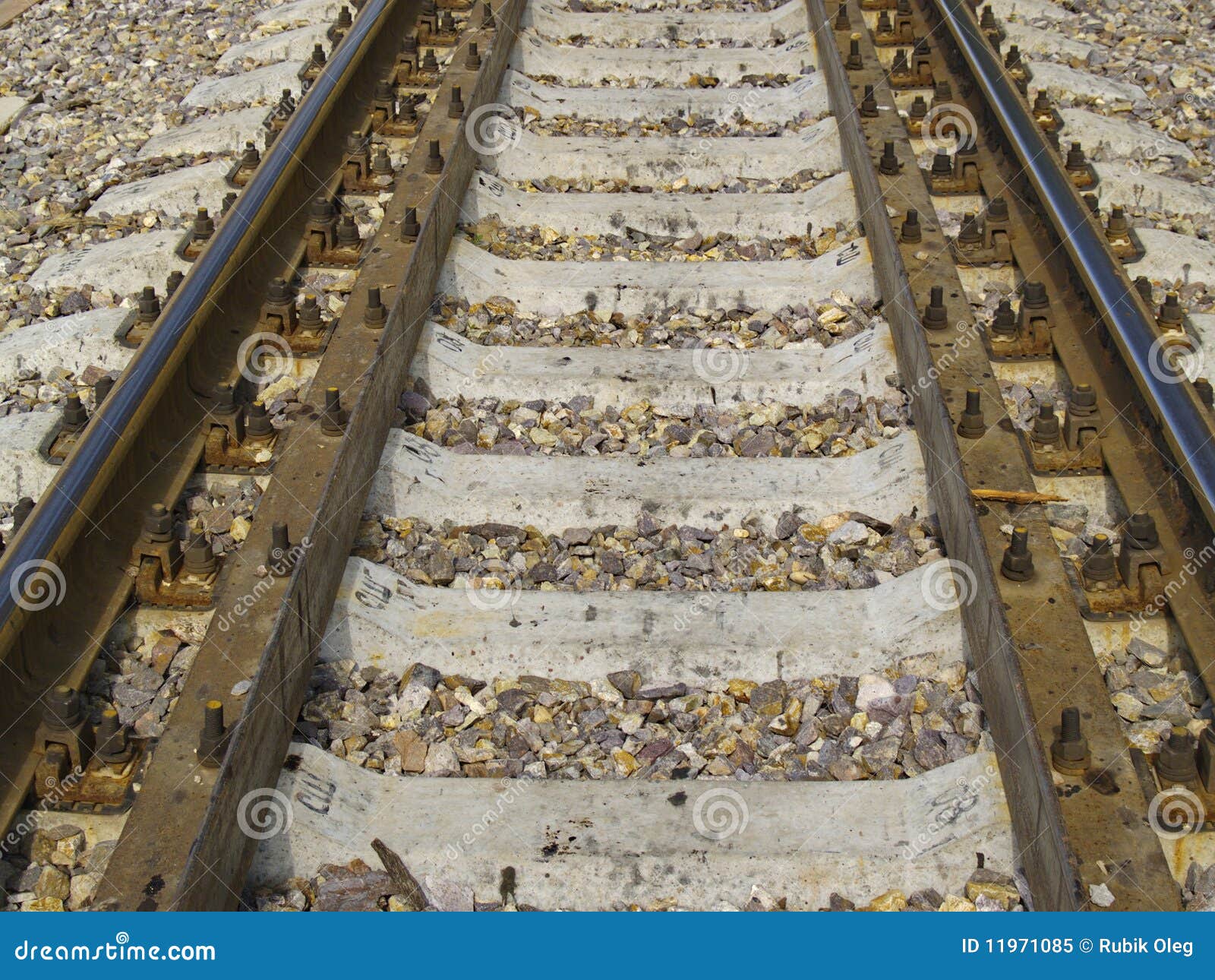 Railway rails close-up stock image. Image of train, journey - 11971085
