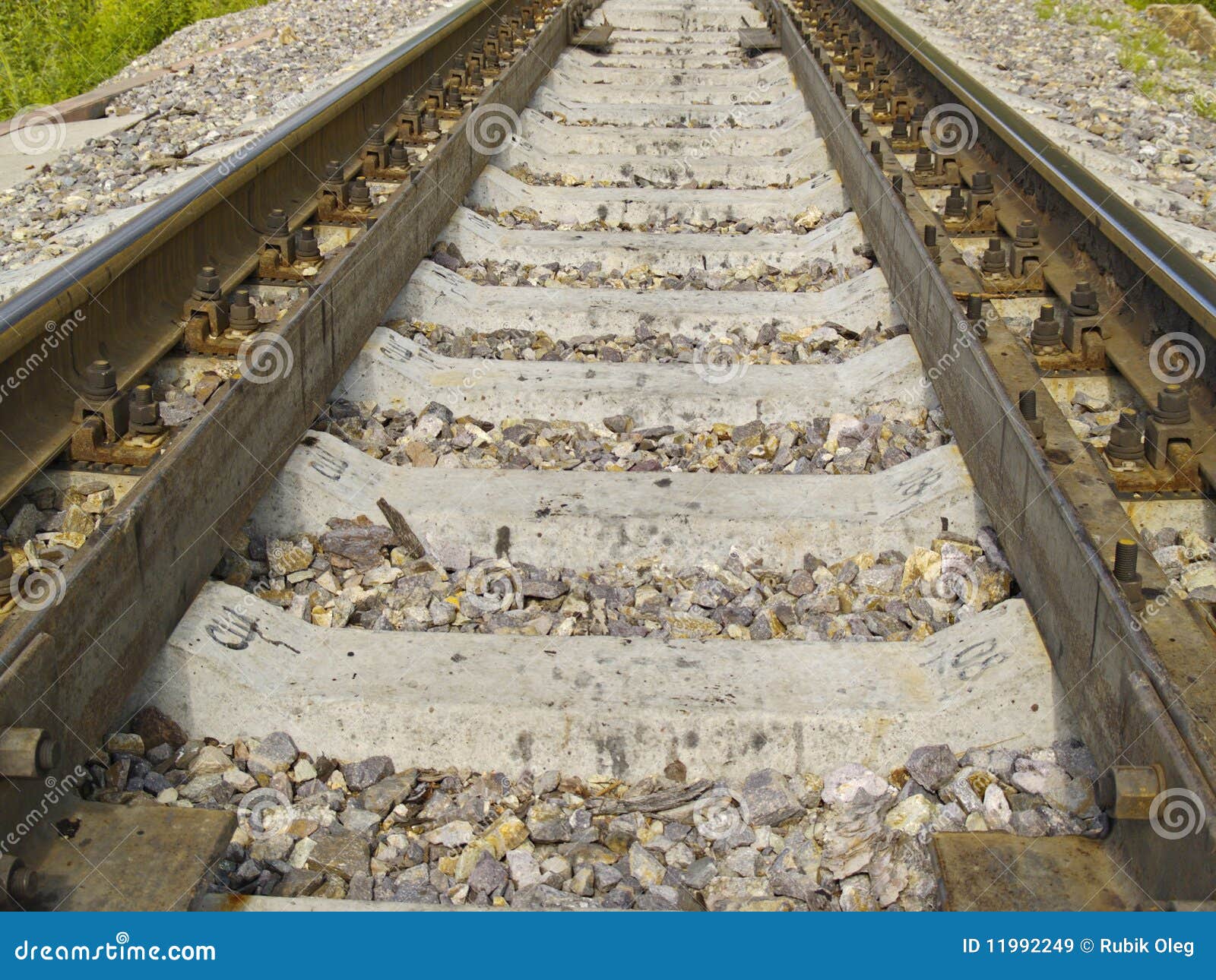 Railway rails close-up stock image. Image of train, transportation ...