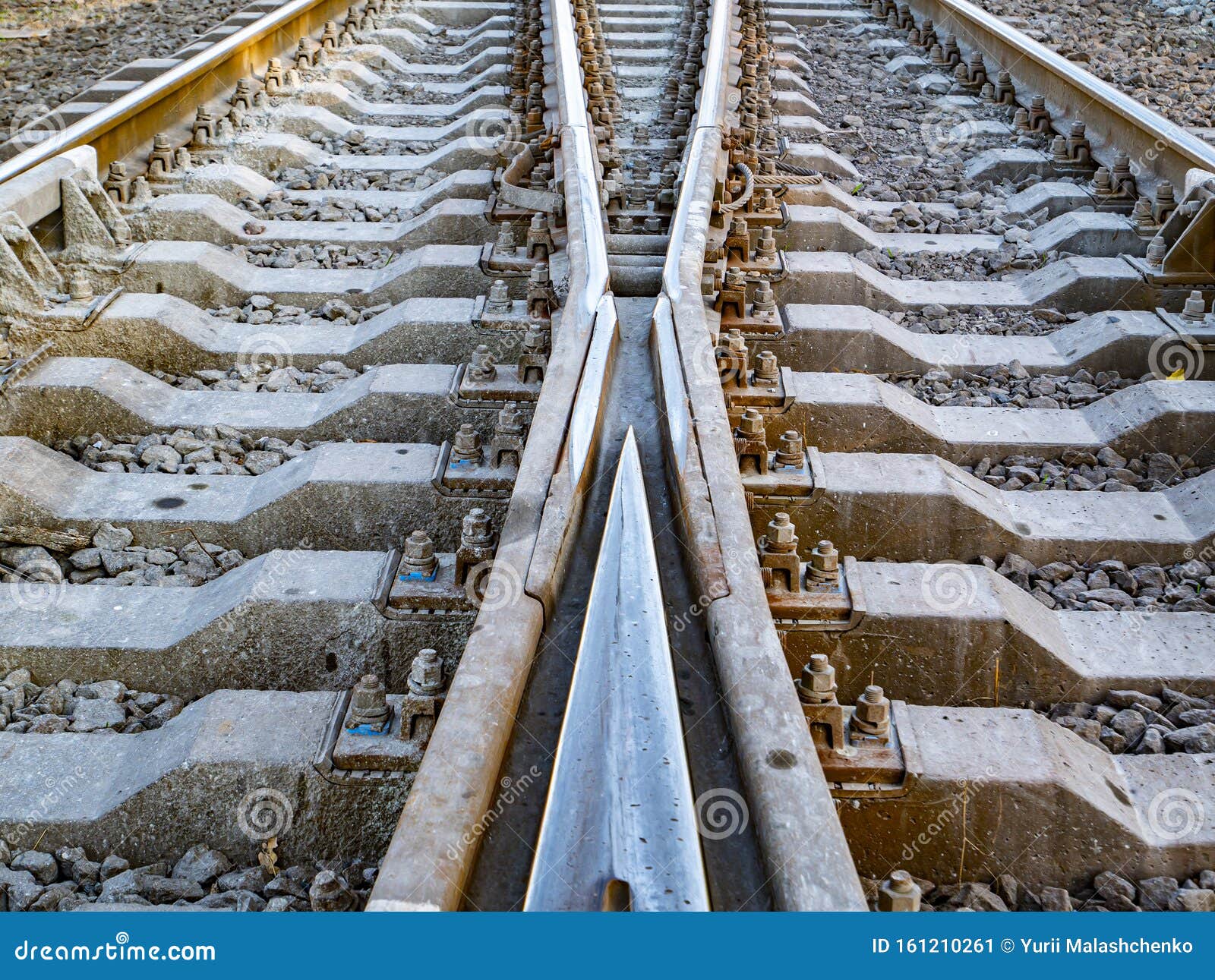 Railway Rails for the Movement of Trains Stock Image - Image of fast ...