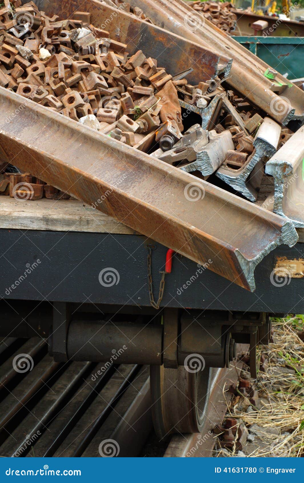 Railway rails scrap 1 stock photo. Image of railway, objects - 41631780