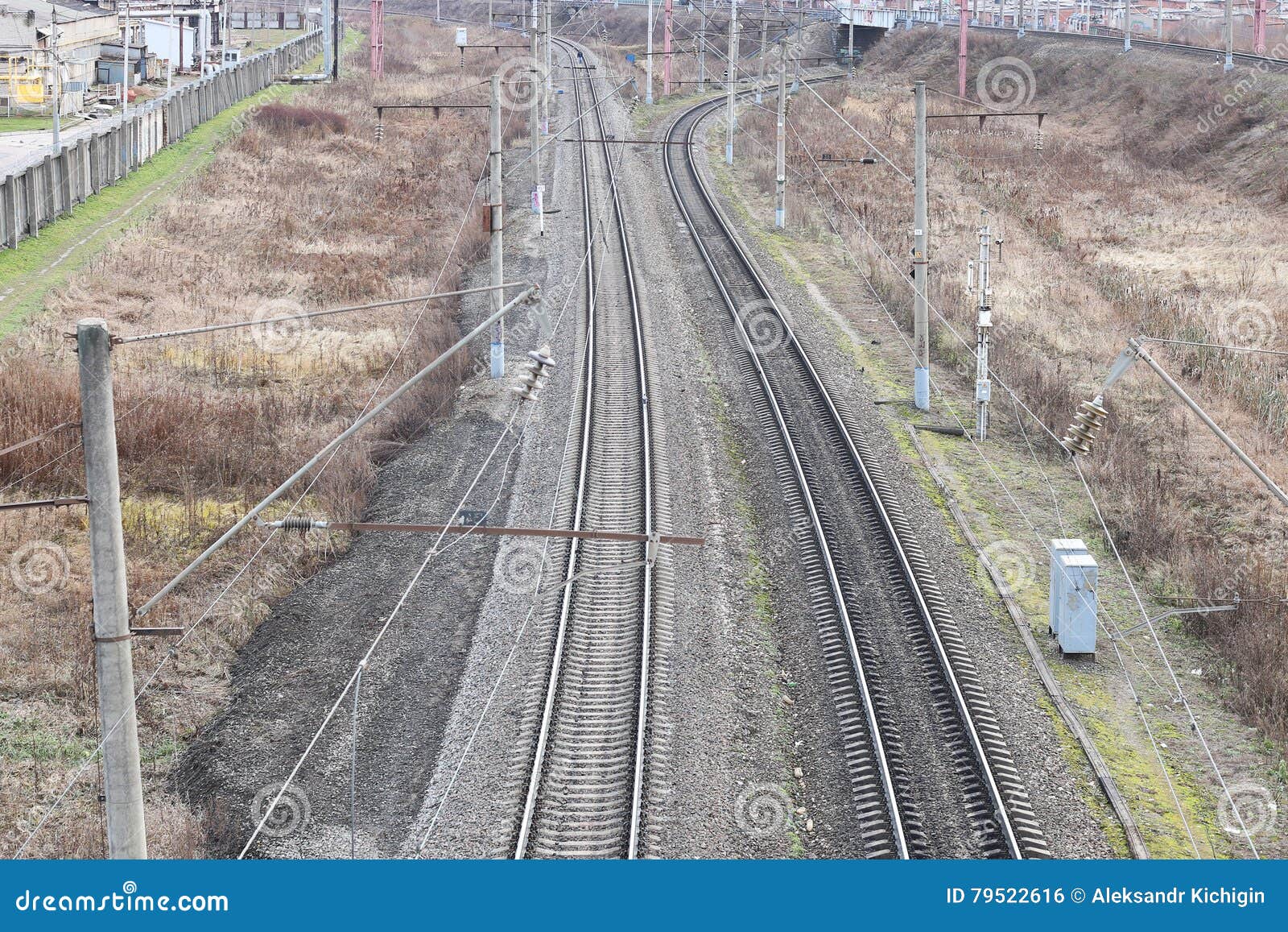 Railway rails texture stock photo. Image of landscape - 79522616