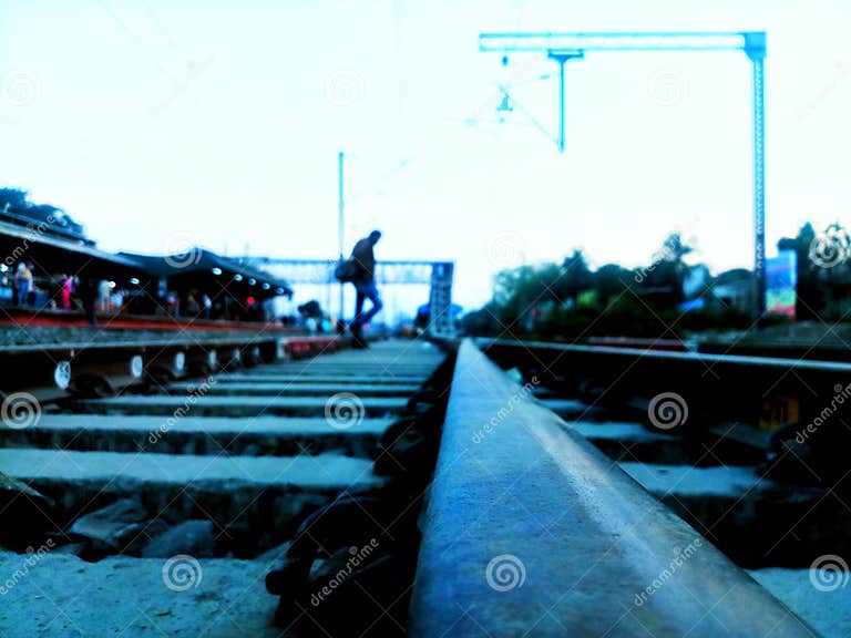 Railway stock image. Image of stone, line, view, railway - 122925113
