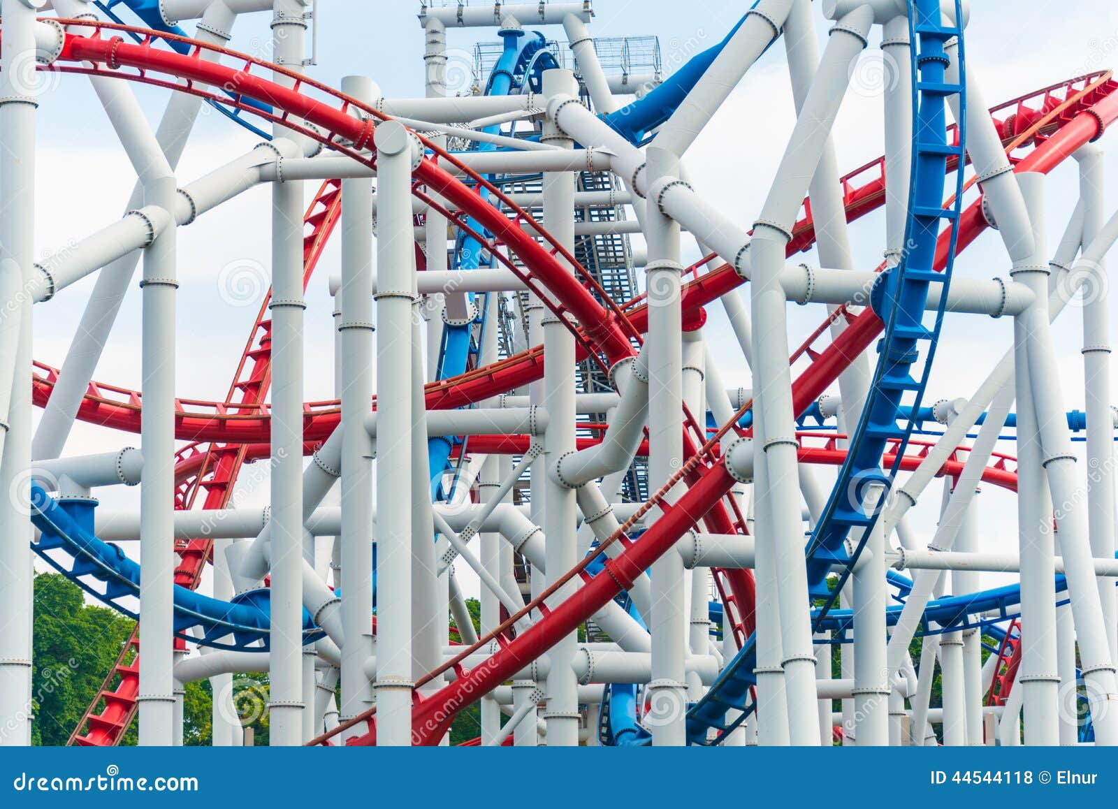 Railway of roller coaster stock photo. Image of adventure - 44544118