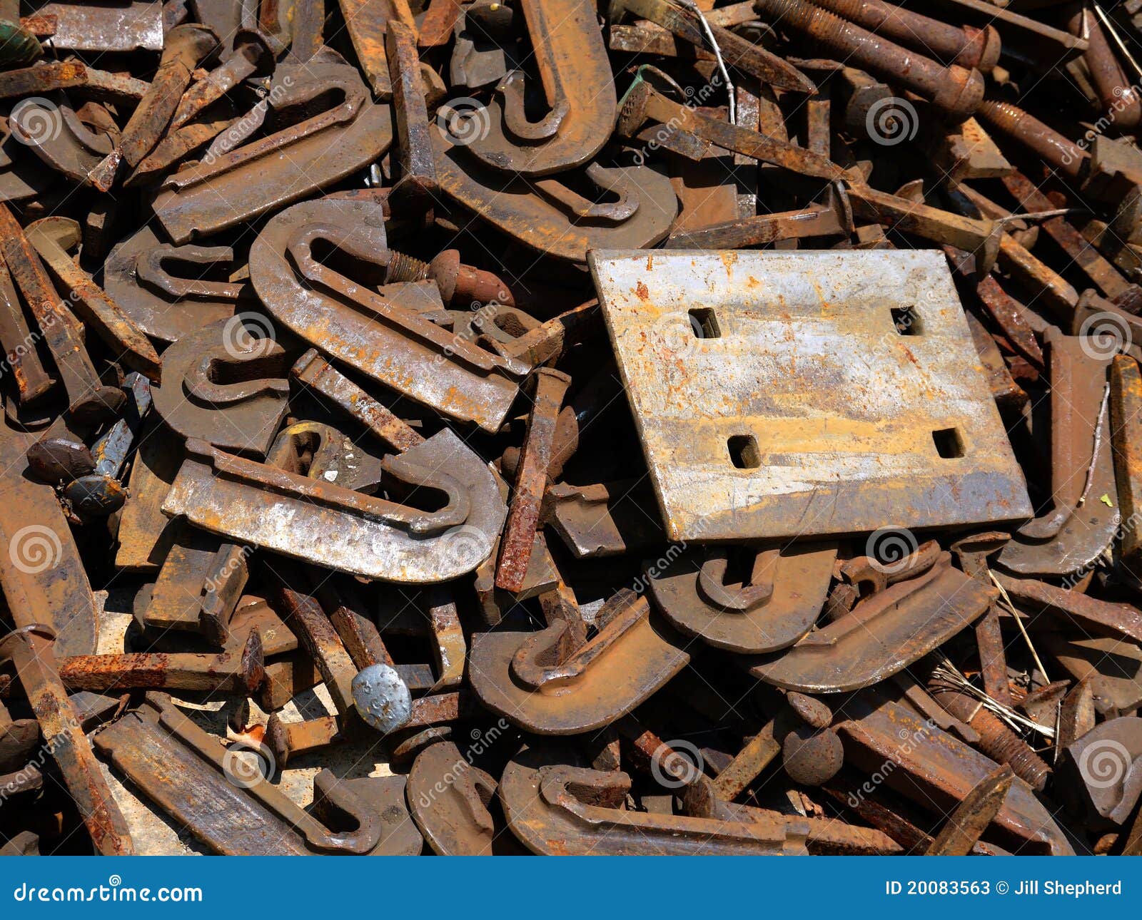Scrap Of Steel Stacks In The Pallet. Royalty-Free Stock Image ...