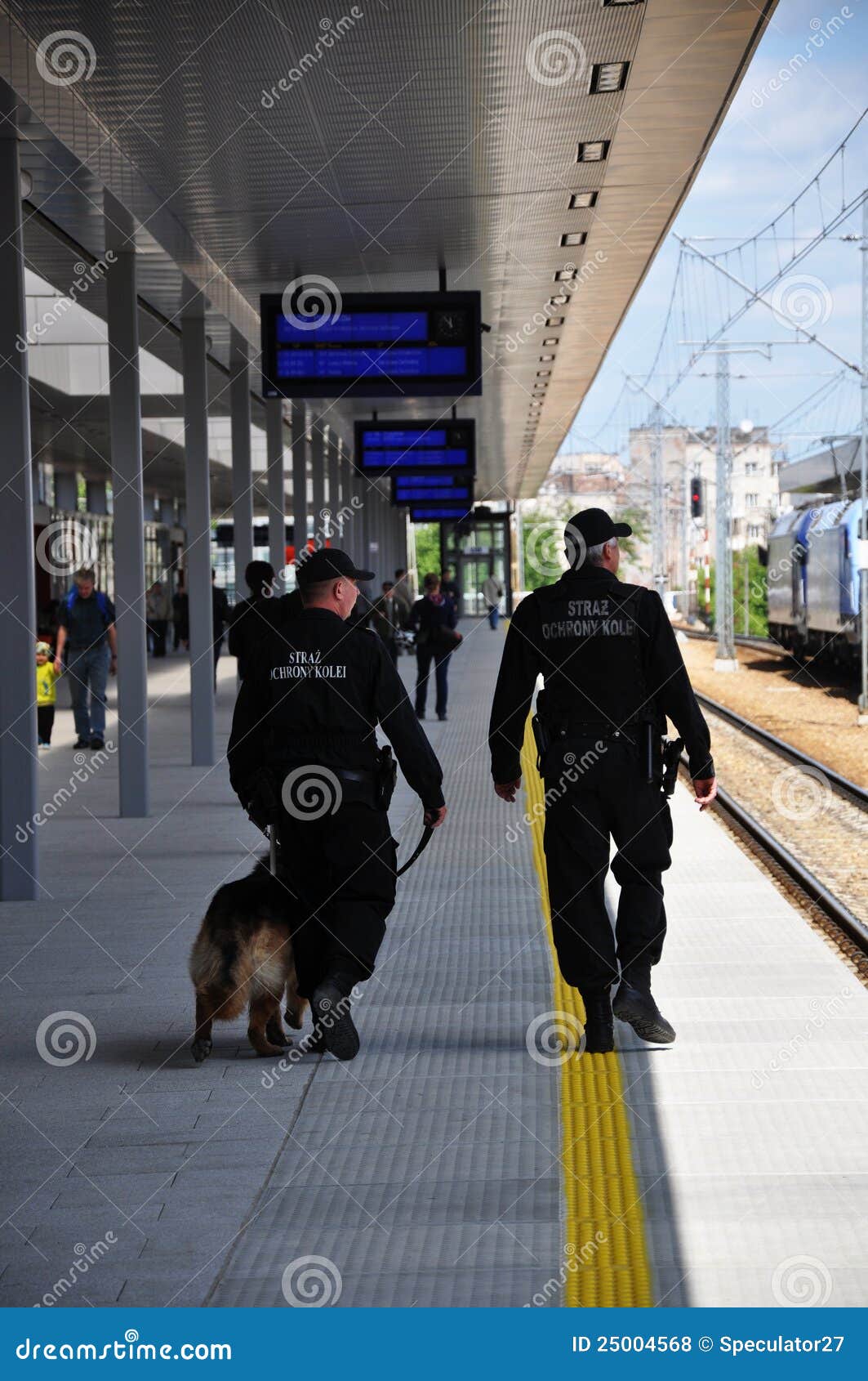 Railway Security Service editorial stock photo. Image of polish - 25004568