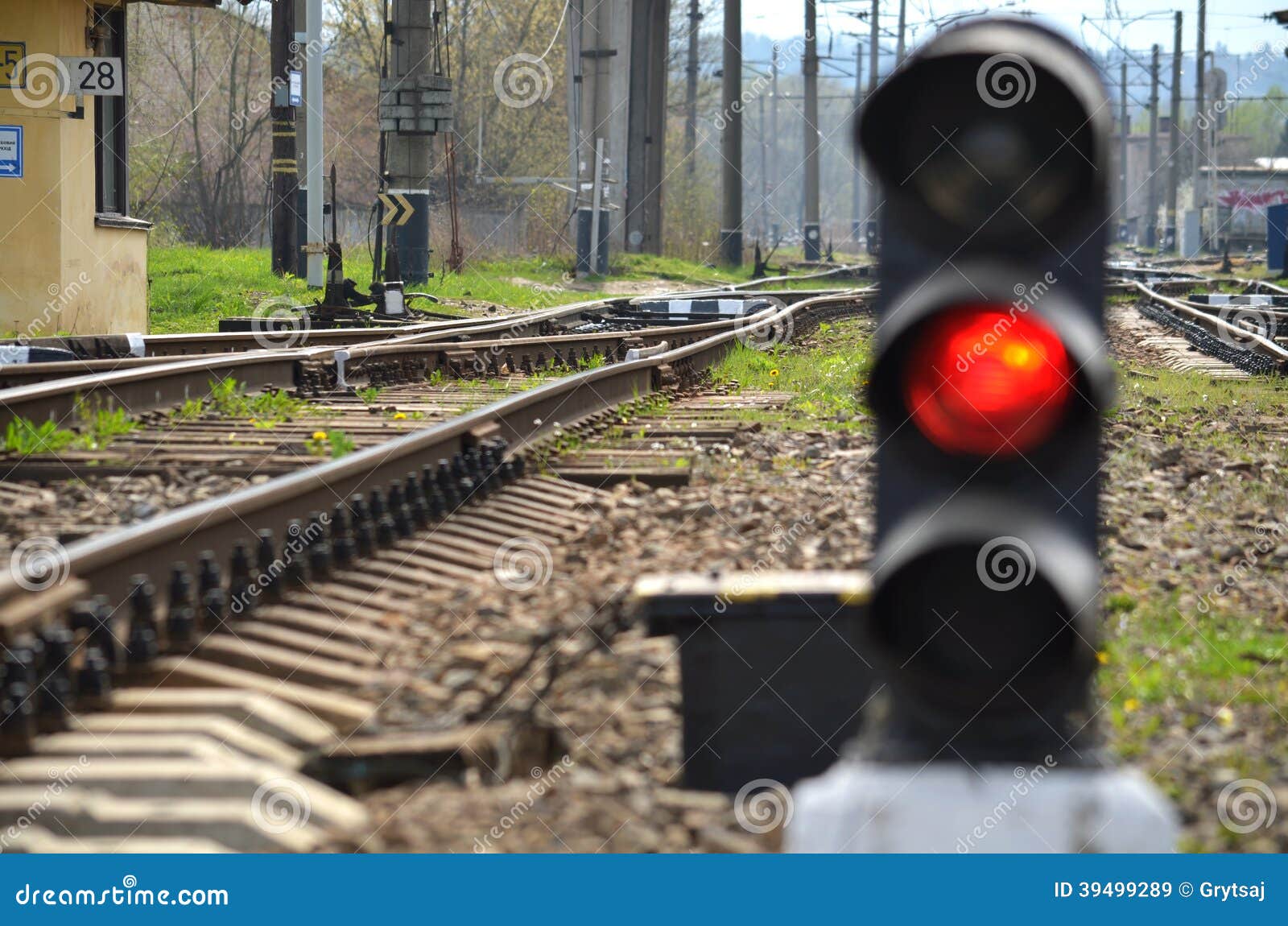 Railway semaphore stock image. Image of railway, road - 39499289