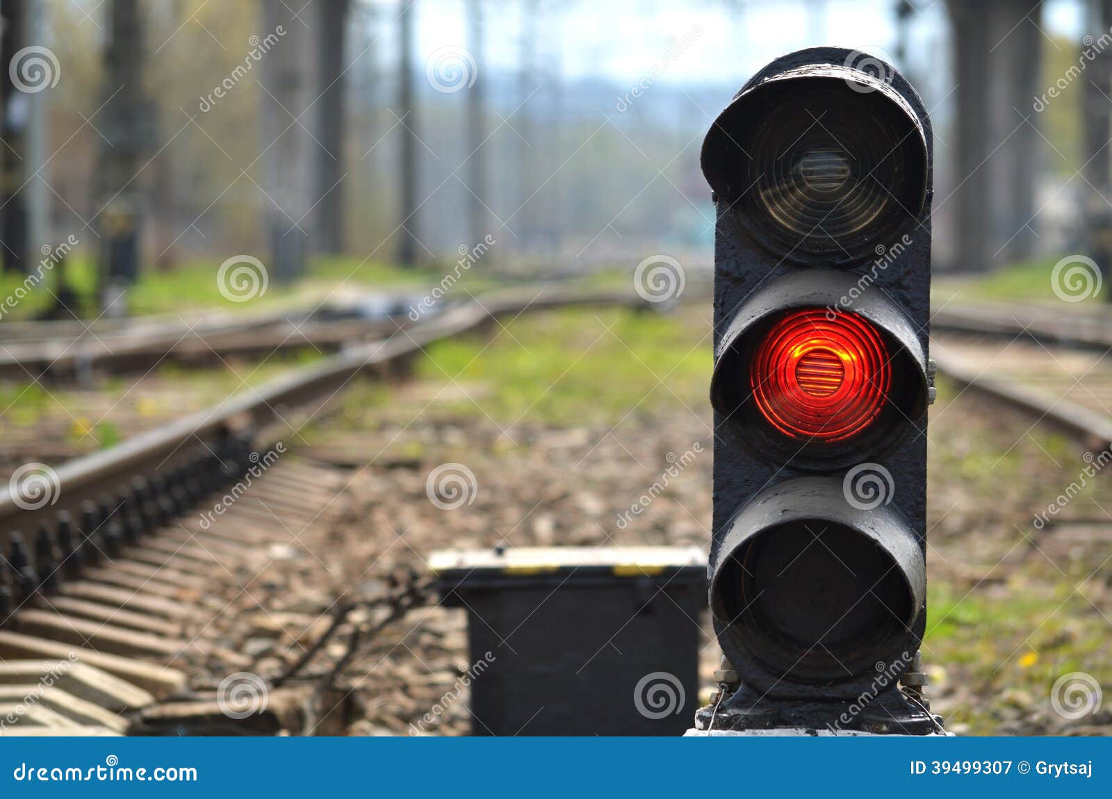 Railway semaphore stock image. Image of infrastructure - 39499307