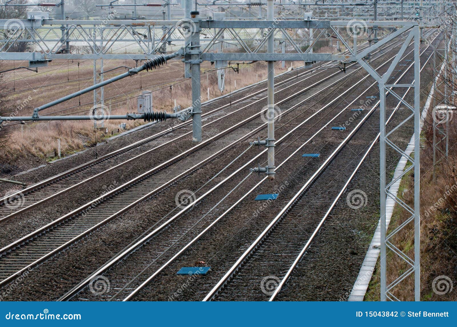 Railway sidings stock photo. Image of transporting, signals - 15043842