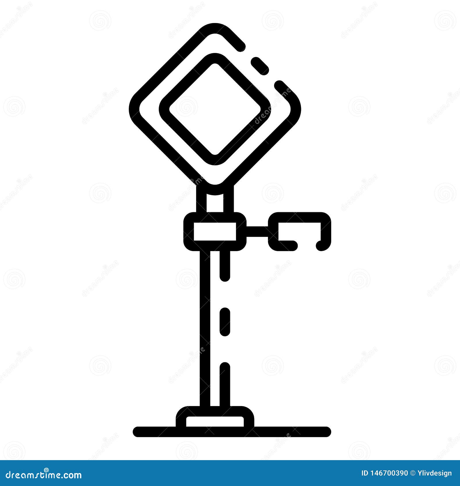 Railway Sign. Curved Track. Vector. Black Icon In Bubble On Blue ...