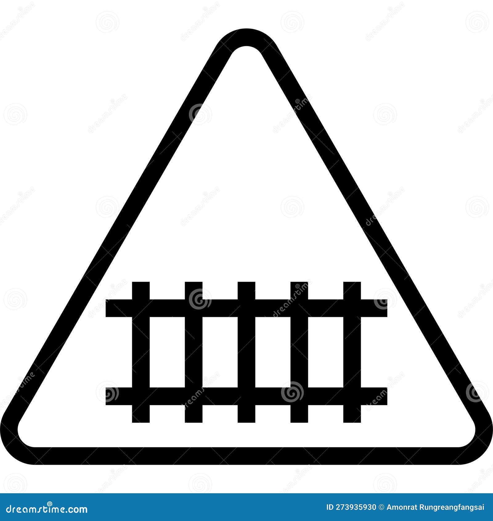 Railway Sign Icon, Traffic Sign Vector Illustration Stock Vector ...
