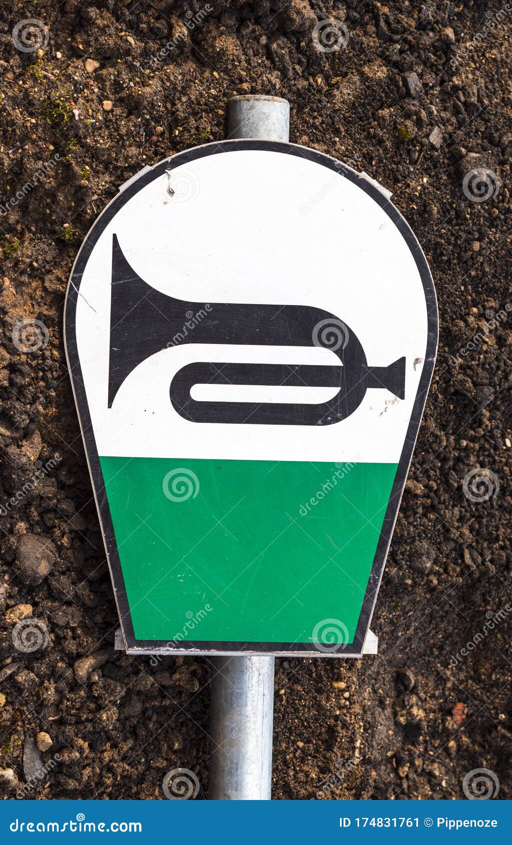 Railway Signal In Europe About Blowing A Whistle Stock Image Image Of