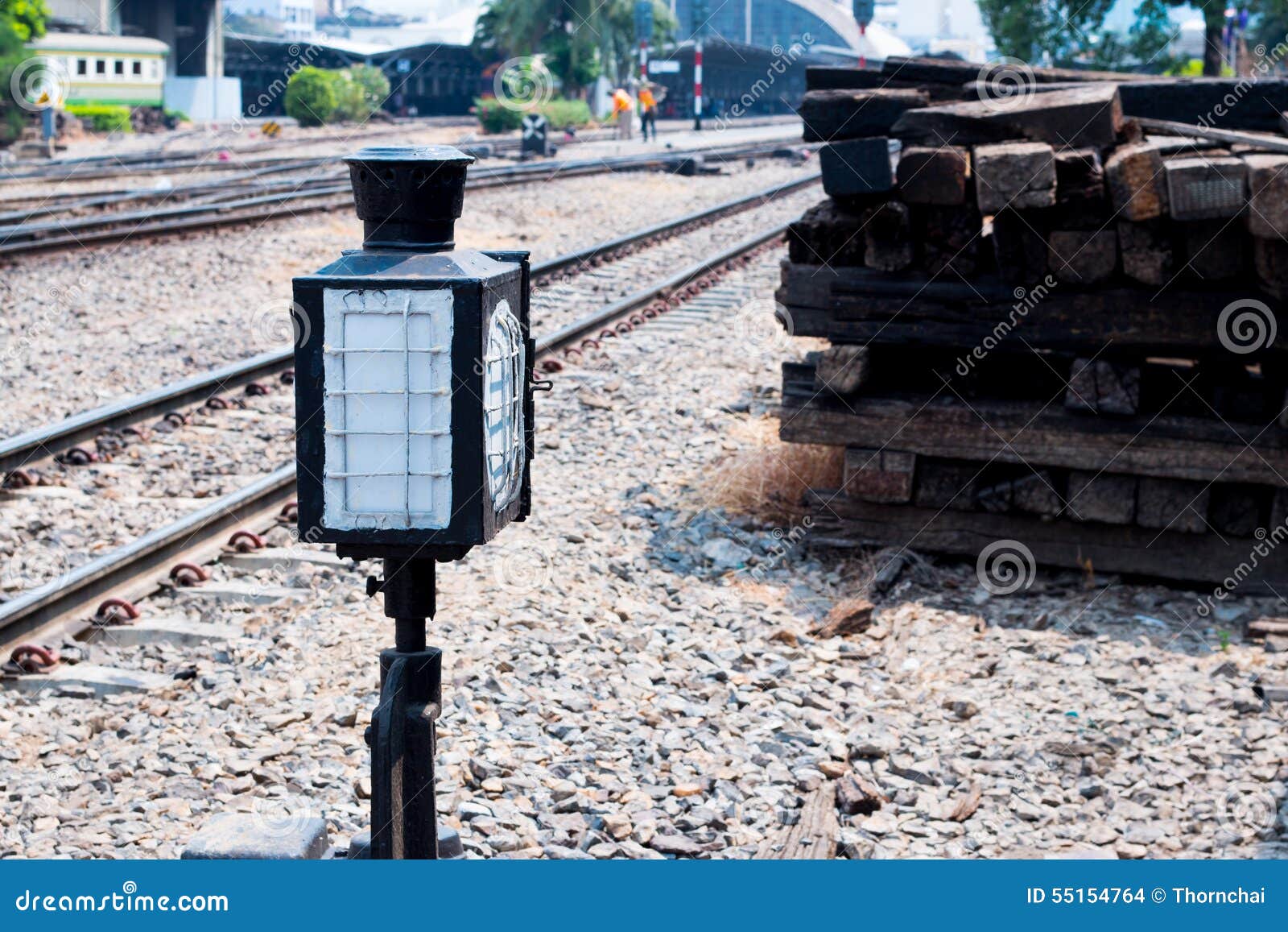 Railway Signal Lightbox at Train Station Stock Photo - Image of passing ...