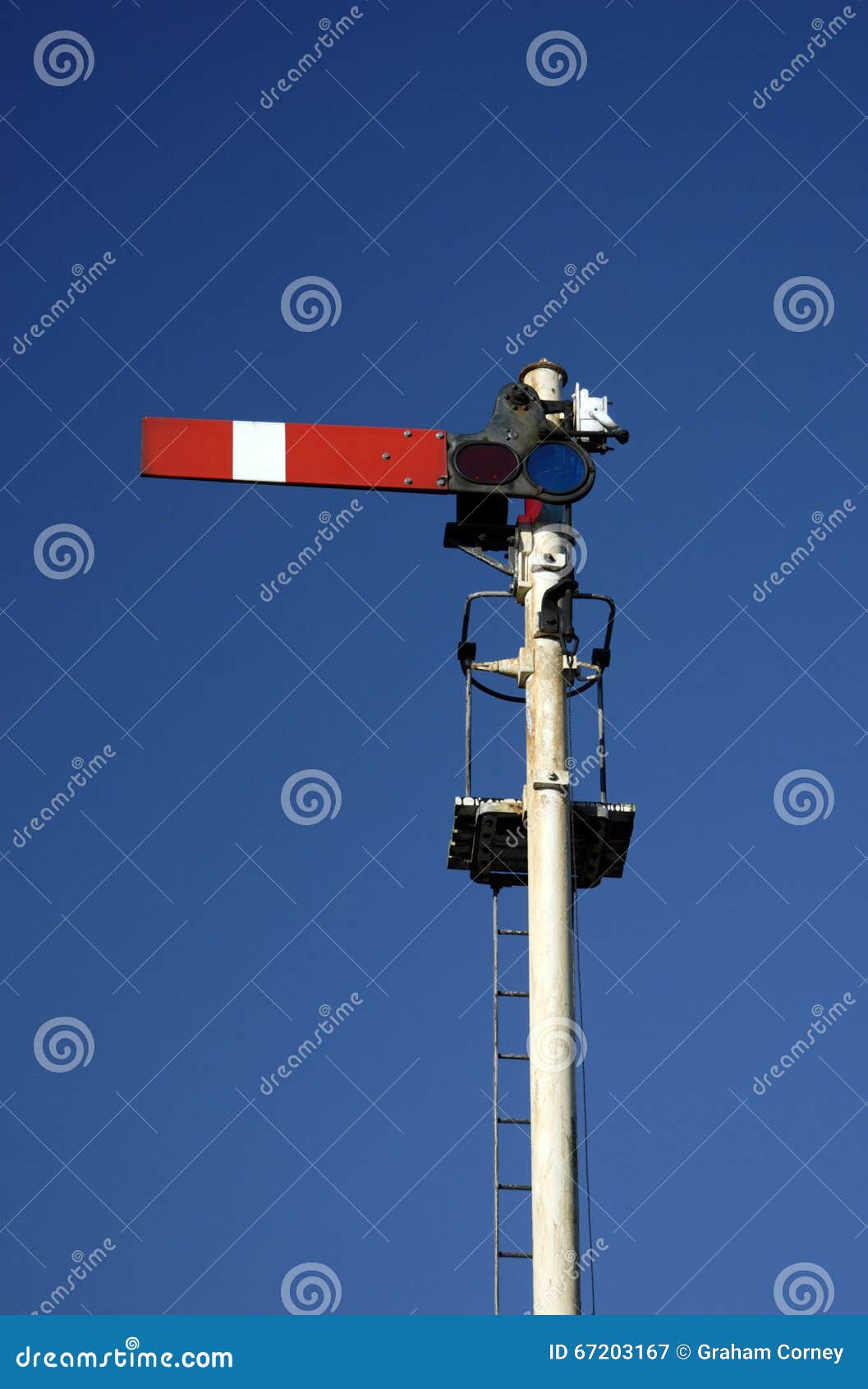 Railway signal stock image. Image of maintainence, blue - 67203167