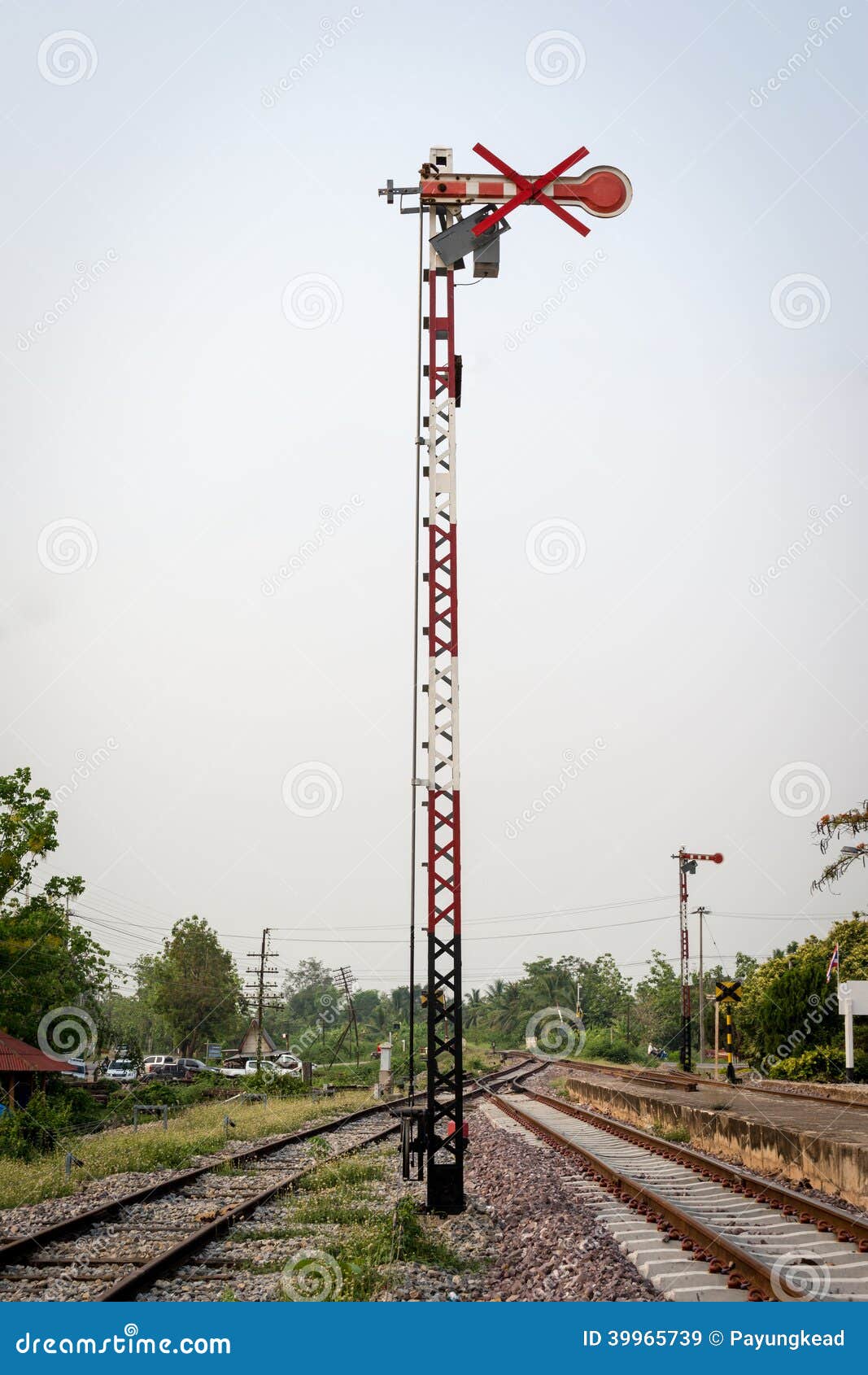 Railway signal stock image. Image of railway, barrier - 39965739