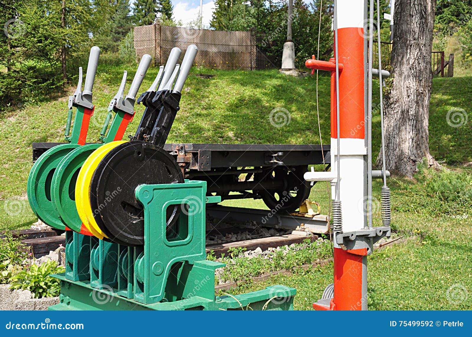 Railway signaling stock photo. Image of handle, mechanic - 75499592