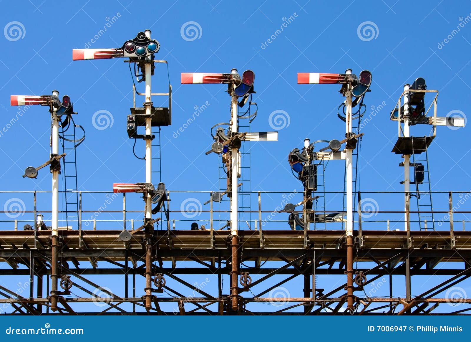 Railway Signals stock image. Image of safety, manual, equipment - 7006947