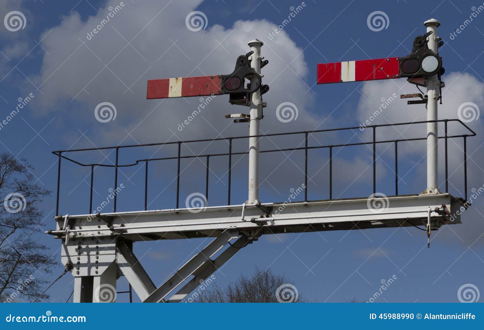 Railway Signals stock photo. Image of railway, warning - 45988990