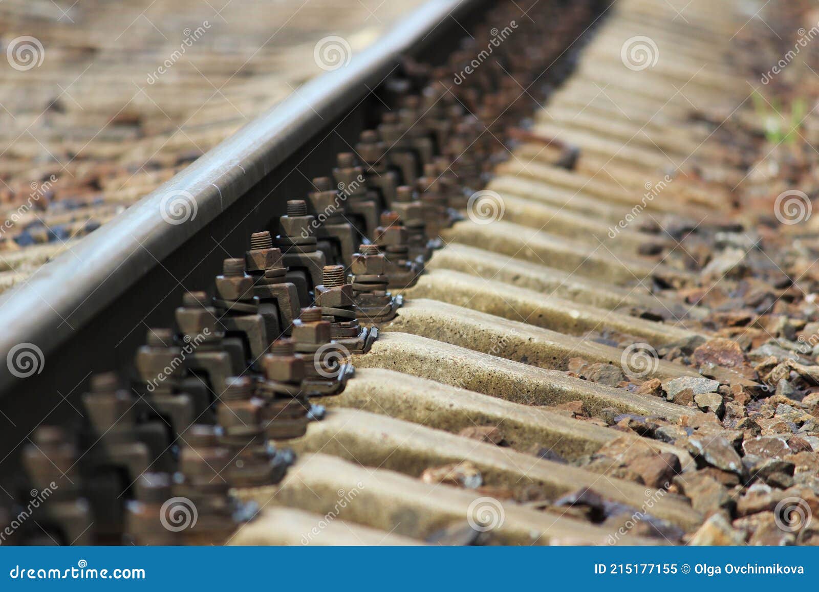 Perspective , Sleepers And Rails Railroad Royalty-Free Stock ...