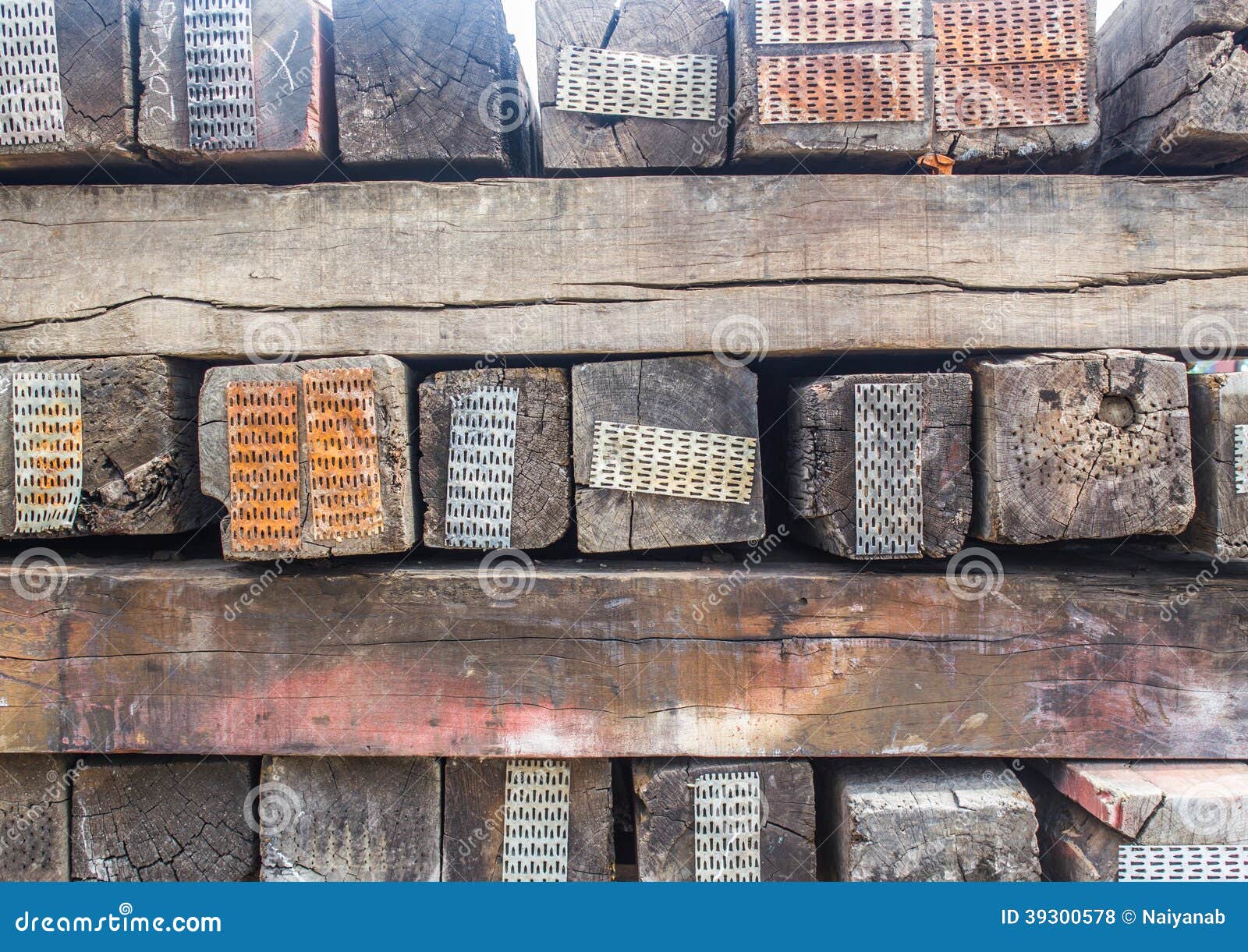 Railway sleepers stock photo. Image of brown, line, material - 39300578