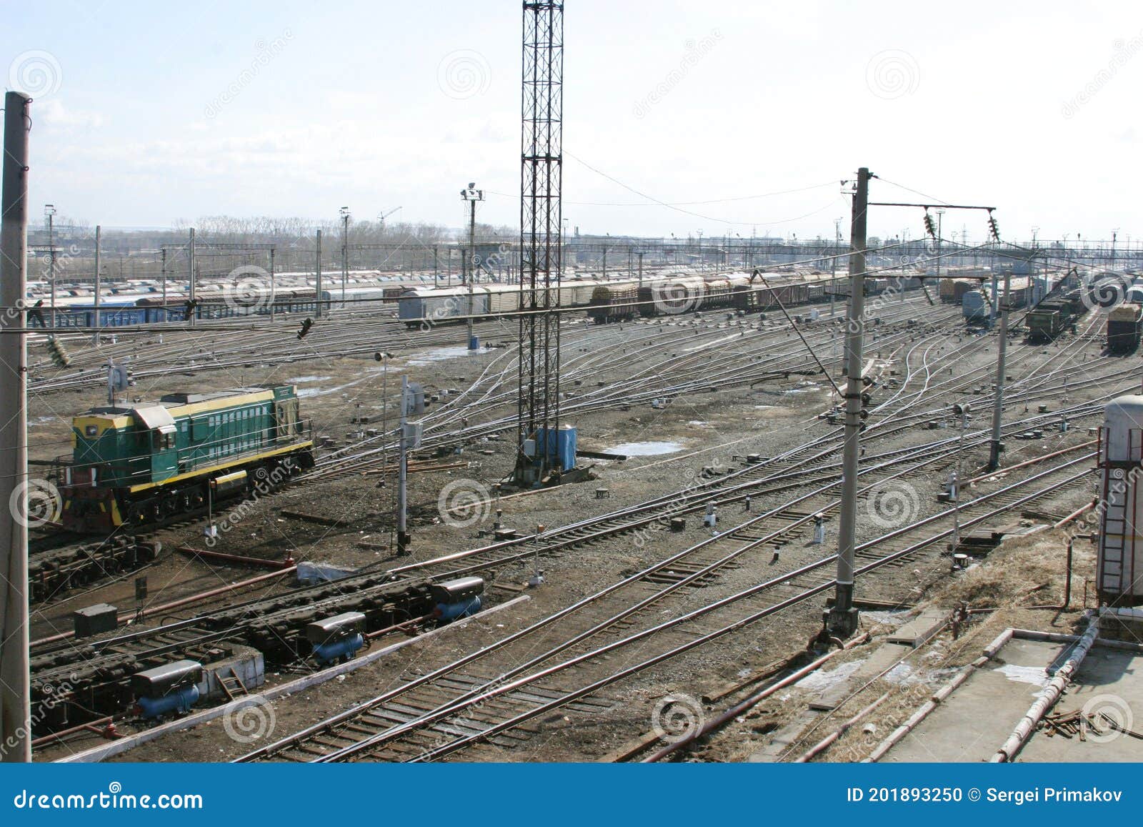 Railway sorting junction editorial image. Image of railroad - 201893250