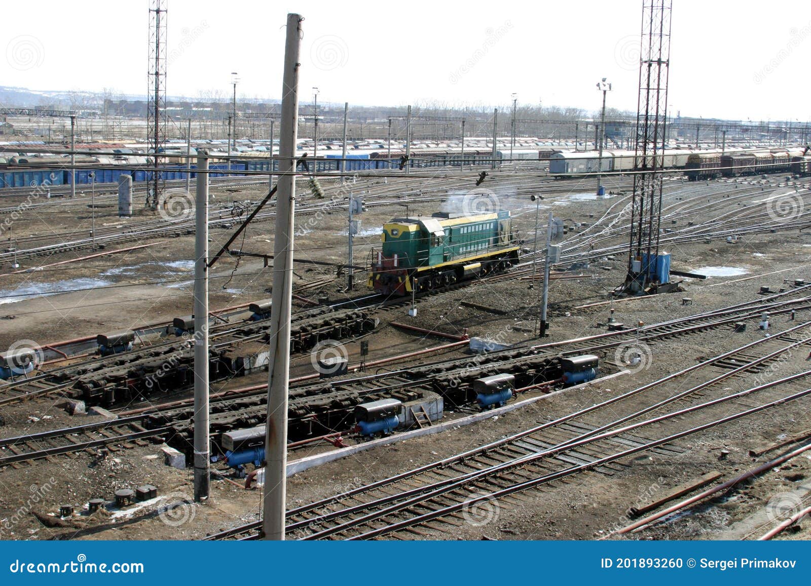 Railway sorting junction editorial image. Image of railroad - 201893260