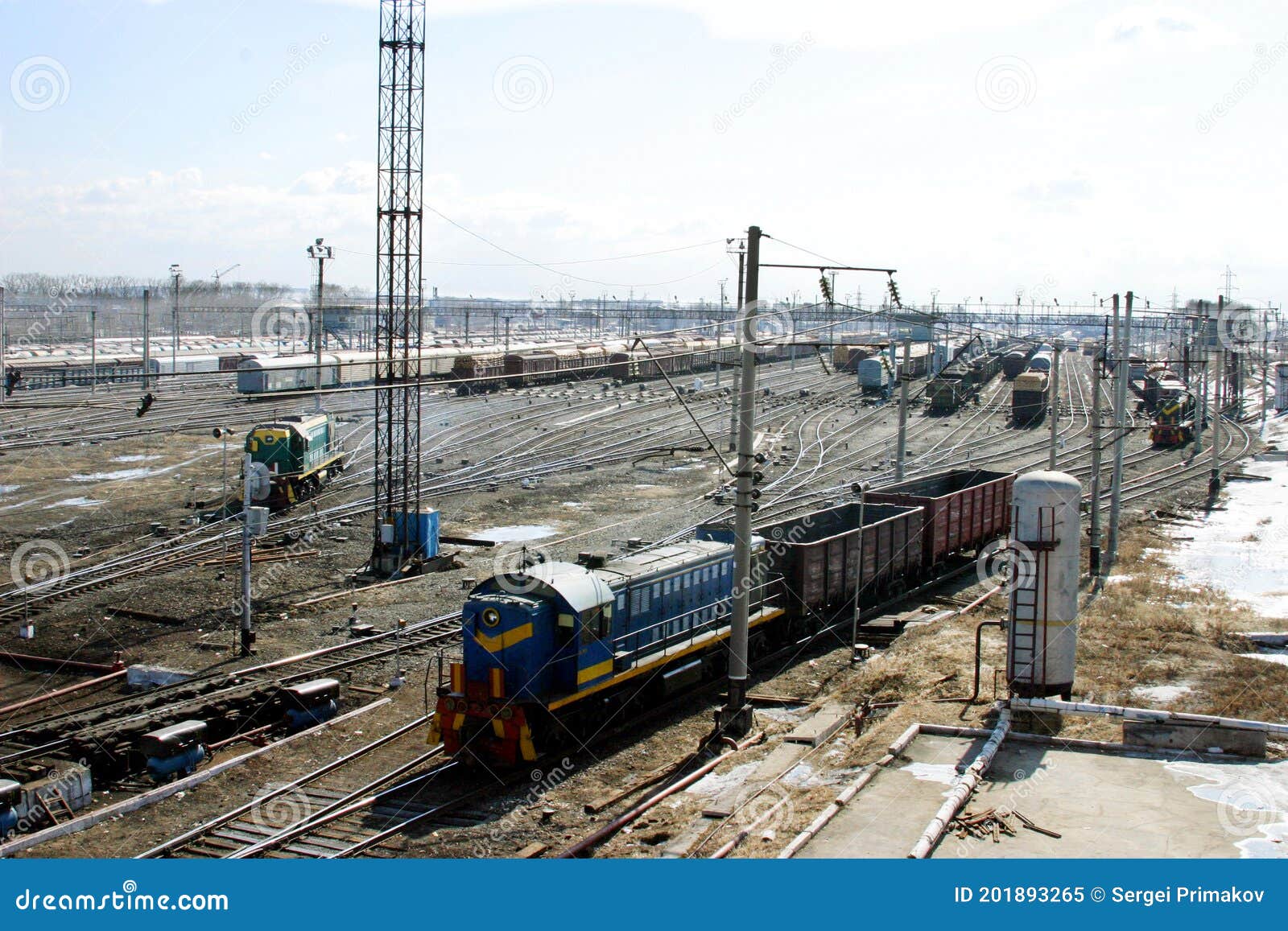 Railway sorting junction editorial image. Image of coupler - 201893265