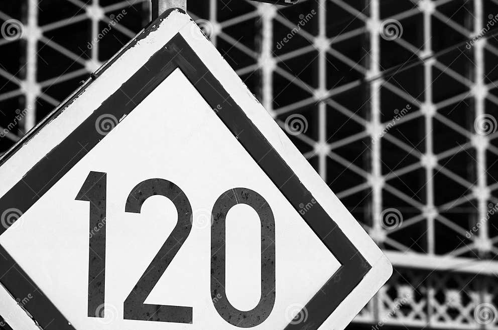 Railway speed limit signal stock photo. Image of safety - 29670716