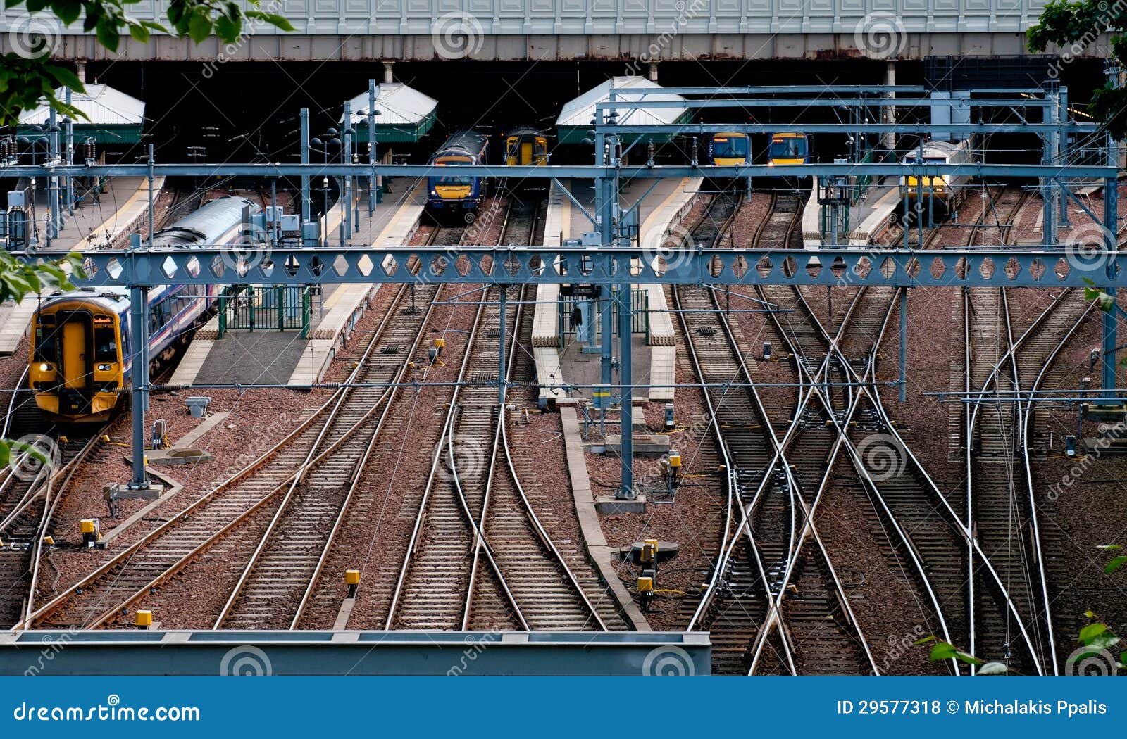 Edinburgh Railway station stock photo. Image of industrial - 29577318