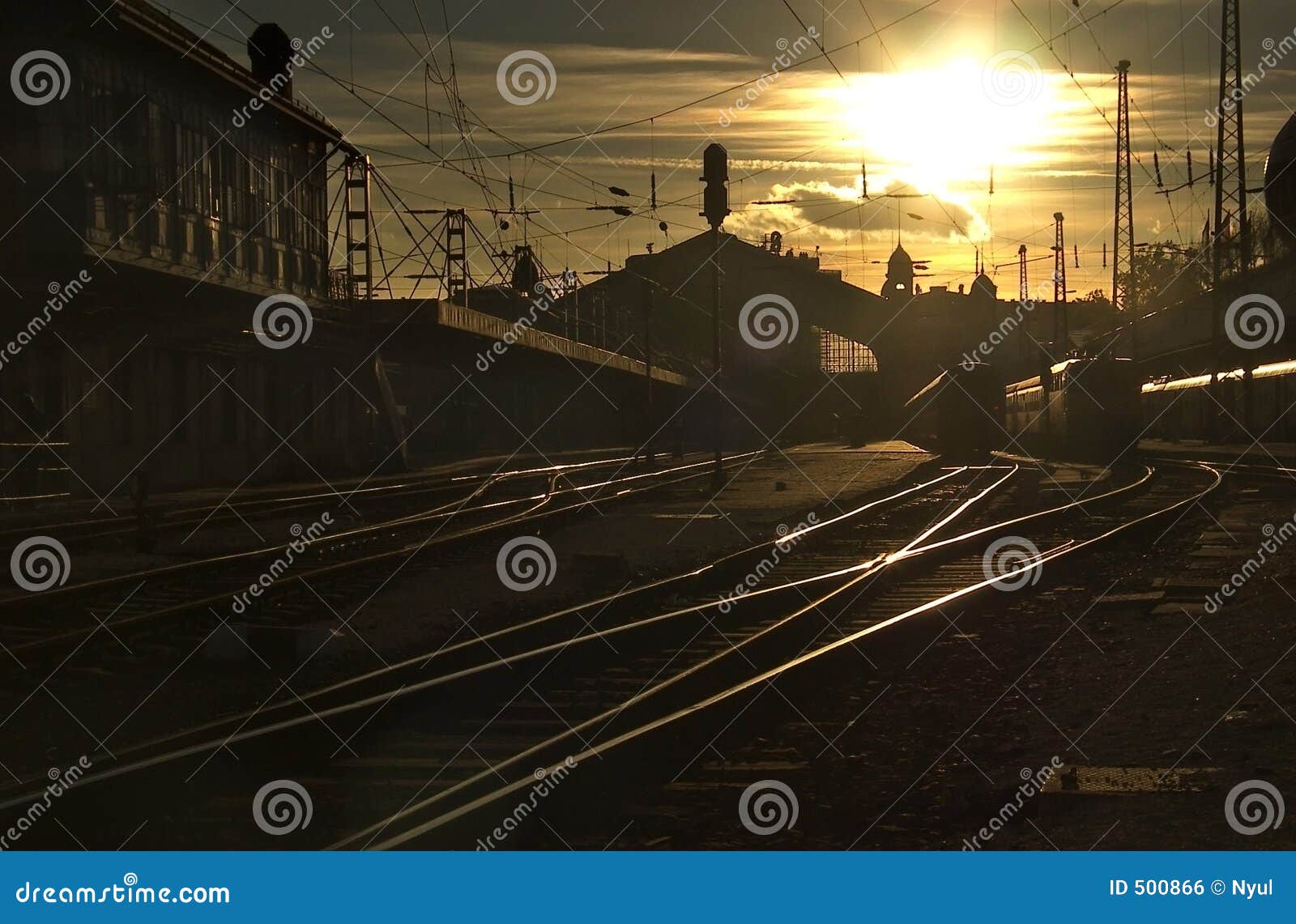 Railway Station stock photo. Image of journey, backlight - 500866