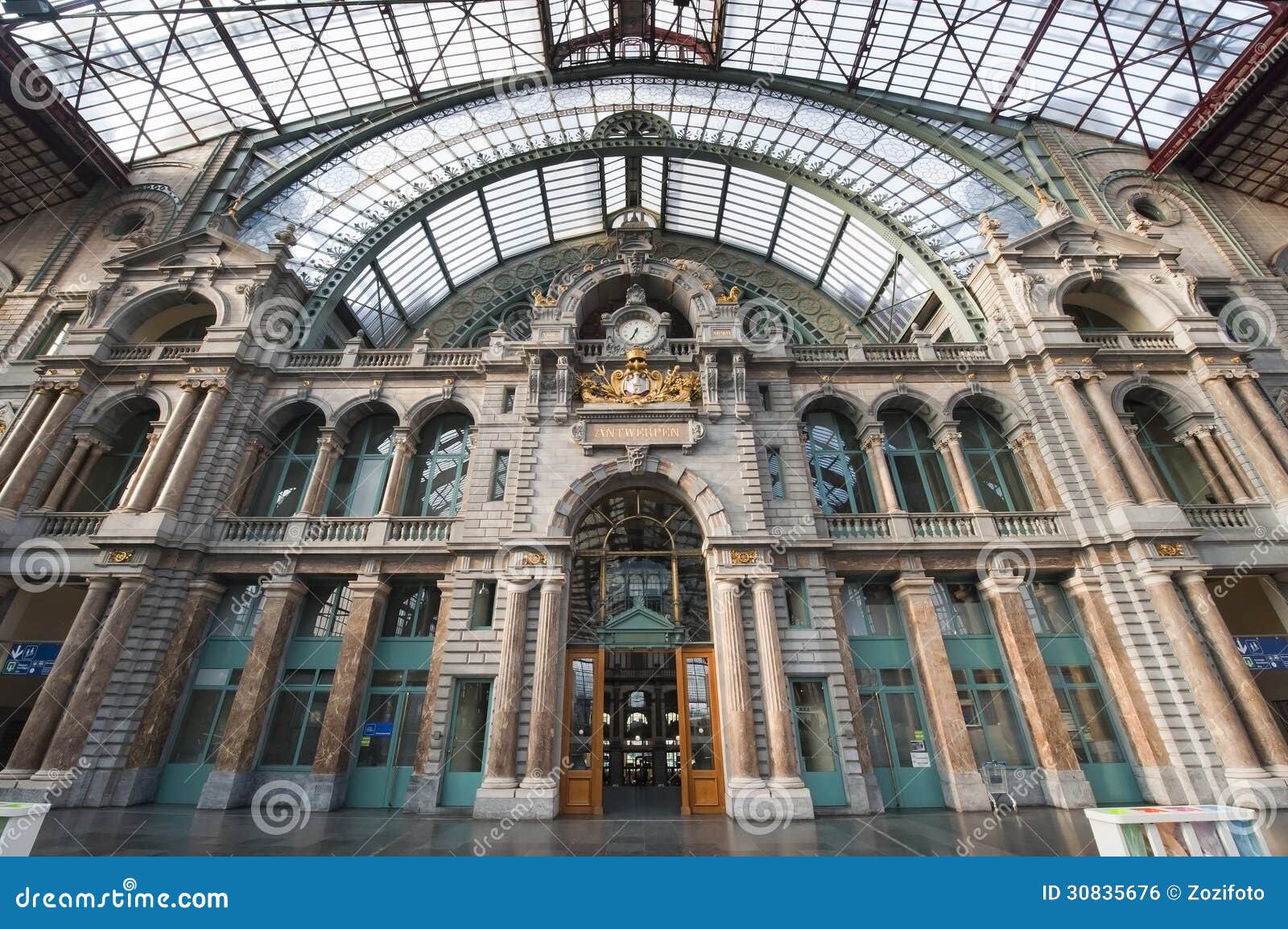 Railway Station in Antwerpen, Belgium Stock Photo - Image of ...
