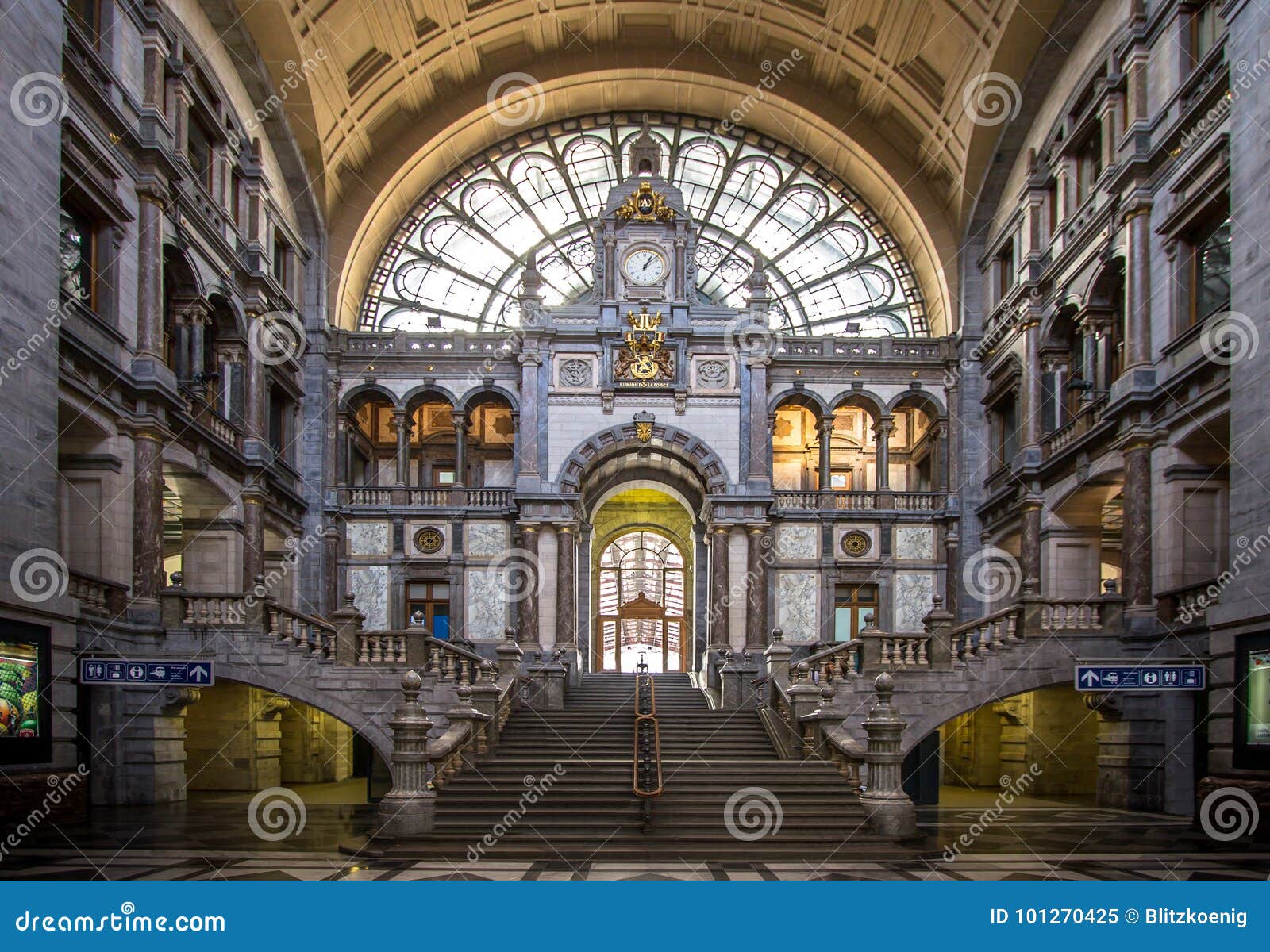 Railway Station in Antwerpen Belgium. Stock Image - Image of ...